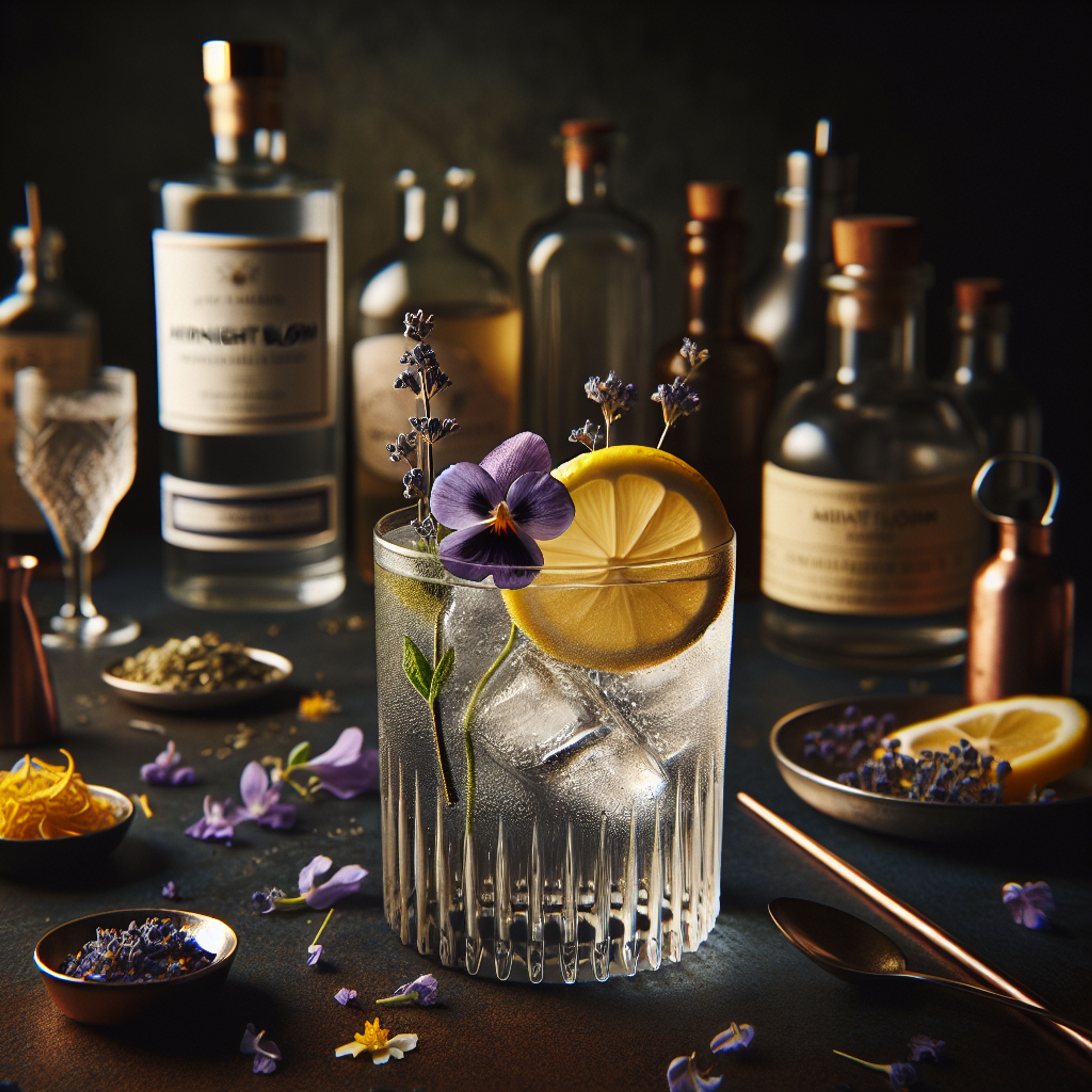 Midnight Bloom, Sophisticated cocktail with elderflower and gin ...