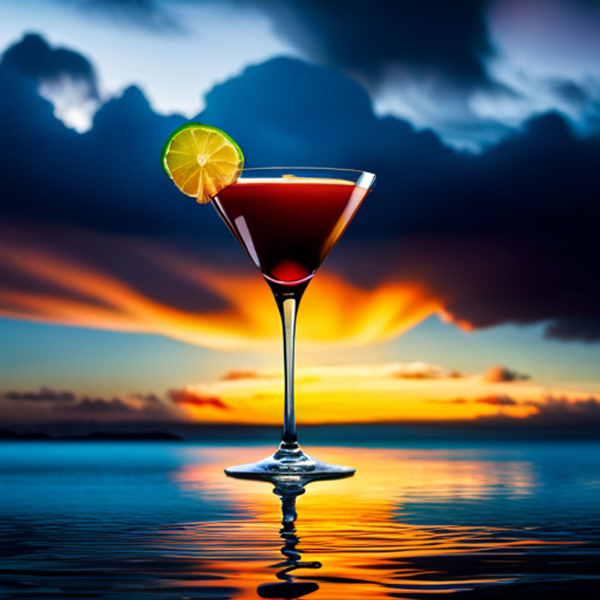 Midnight Elixir, Rich dark rum cocktail with Licor 43 and activated ...