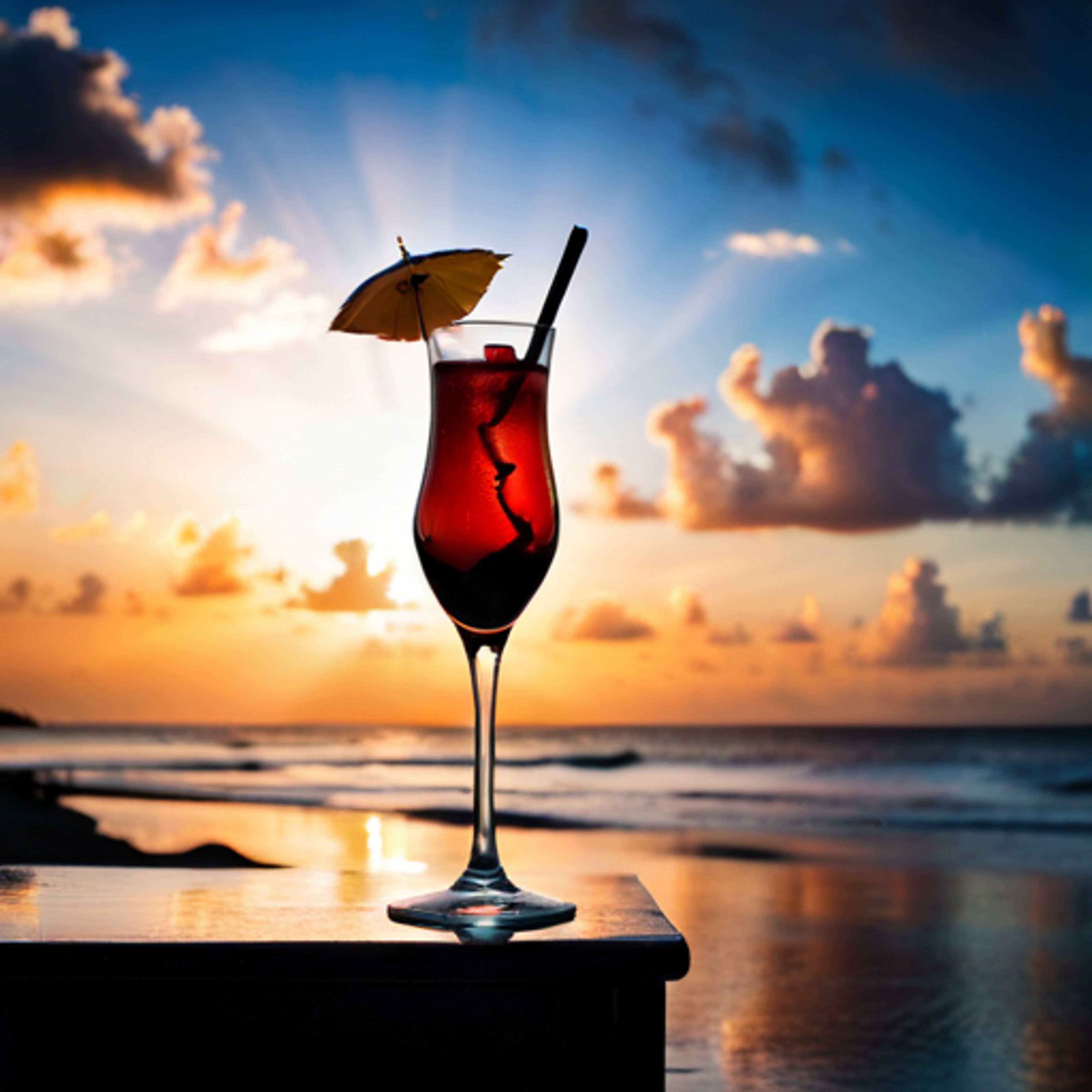 Midnight Flora Fizz, Refreshing and effervescent cocktail with ...