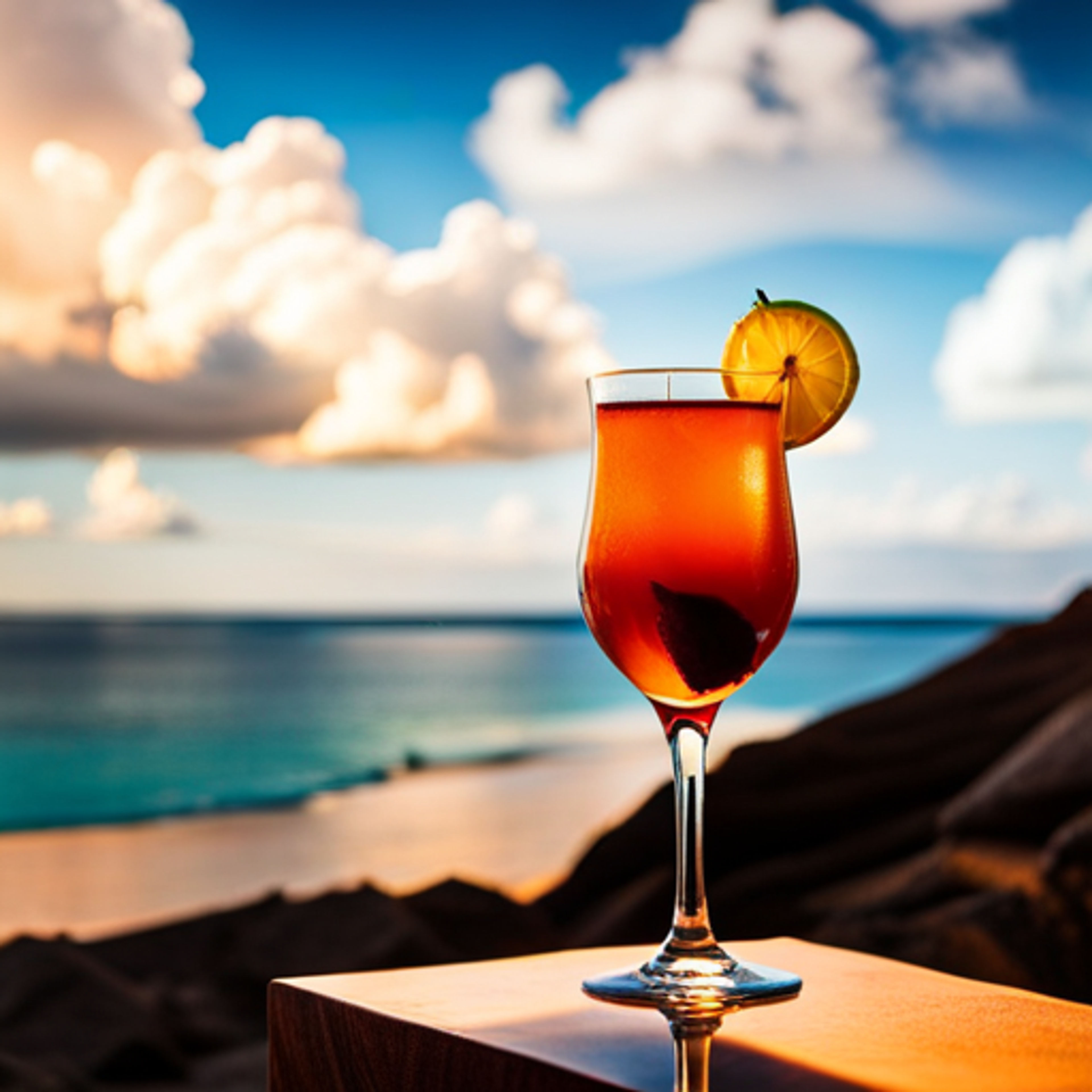 Midnight Island Tempest, Spiced Caribbean cocktail with dark rum and ...