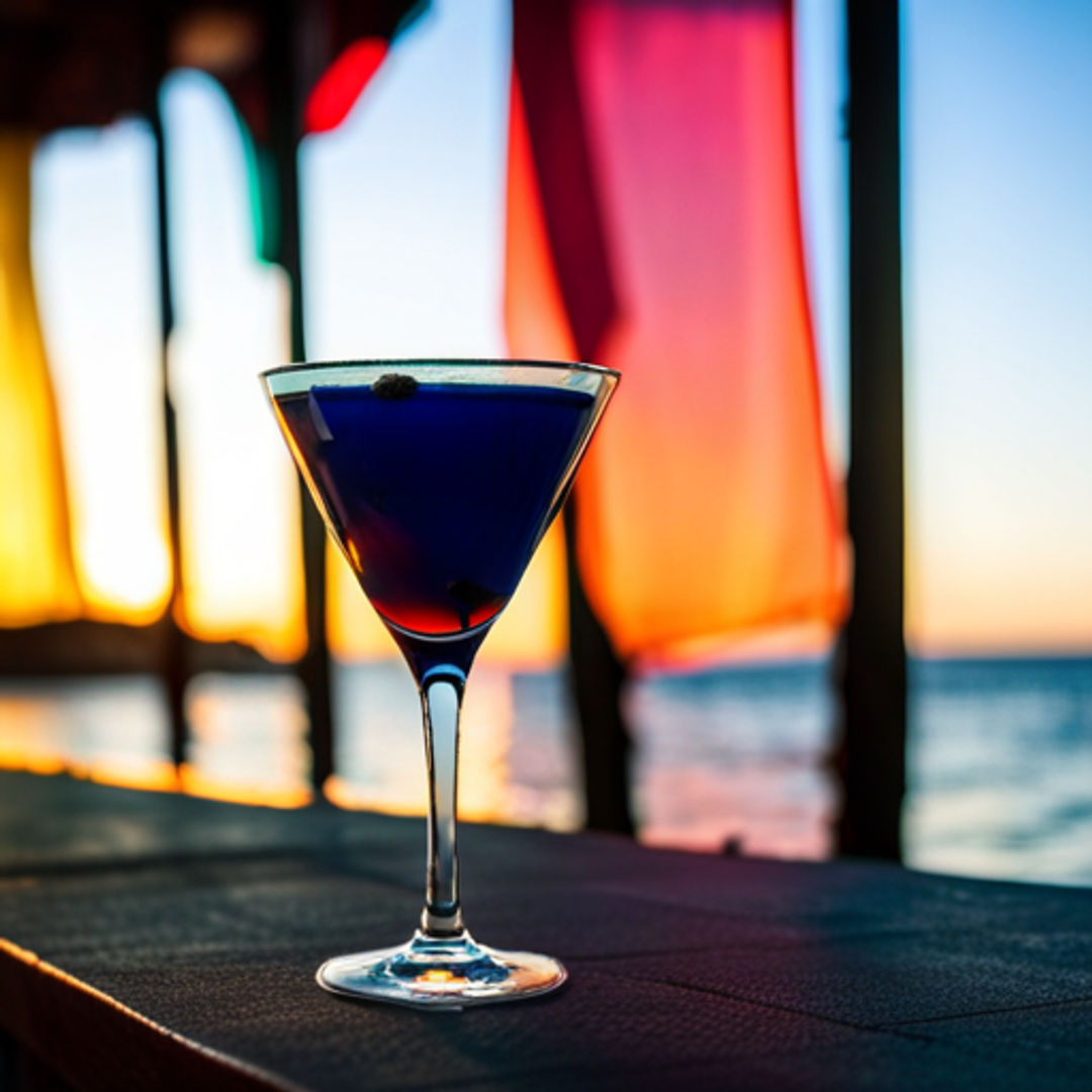 Midnight Mirage, Enchanting cocktail with celestial allure