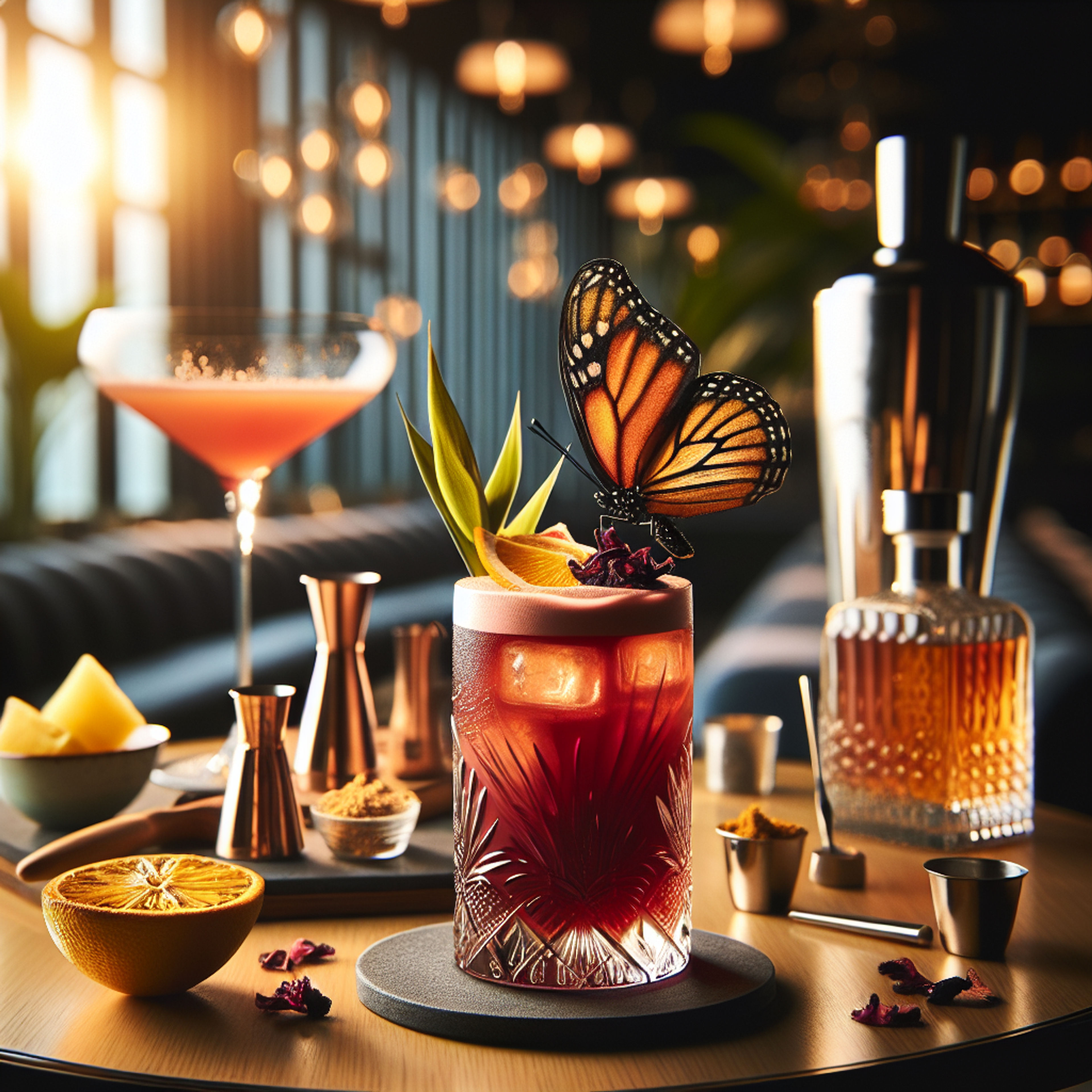 MONARCA, Tropical cocktail with bold and exotic flavors