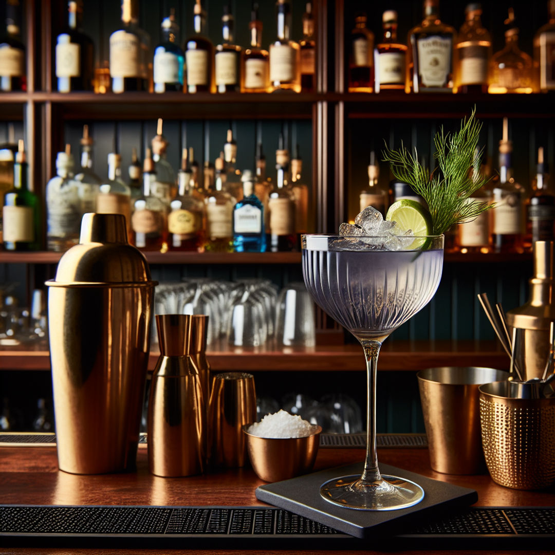 Neptune's Fury, Bold oceanic cocktail with gin, citrus, and sea salt