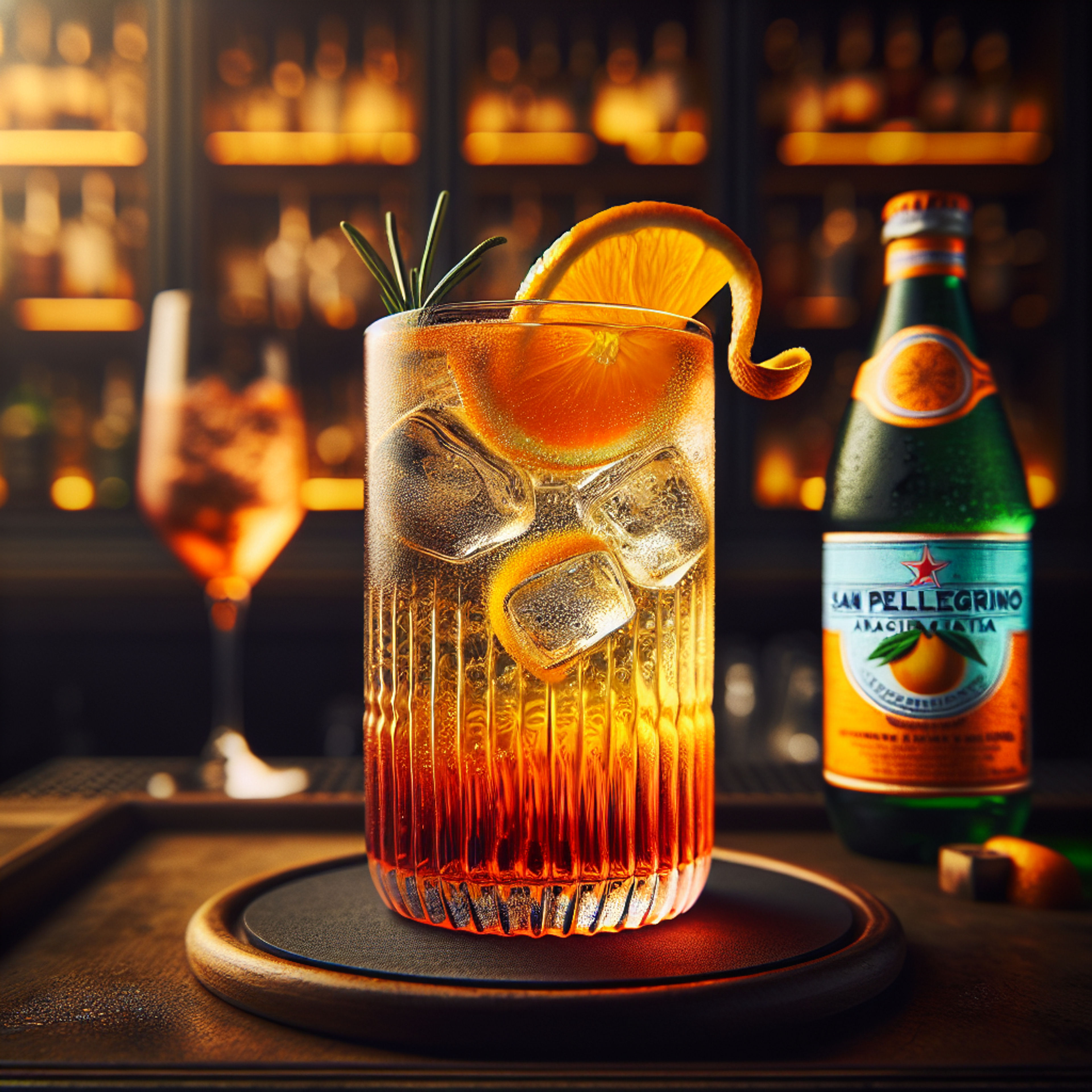 Orange Sunset Fizz, Refreshing citrus and bubbly cocktail