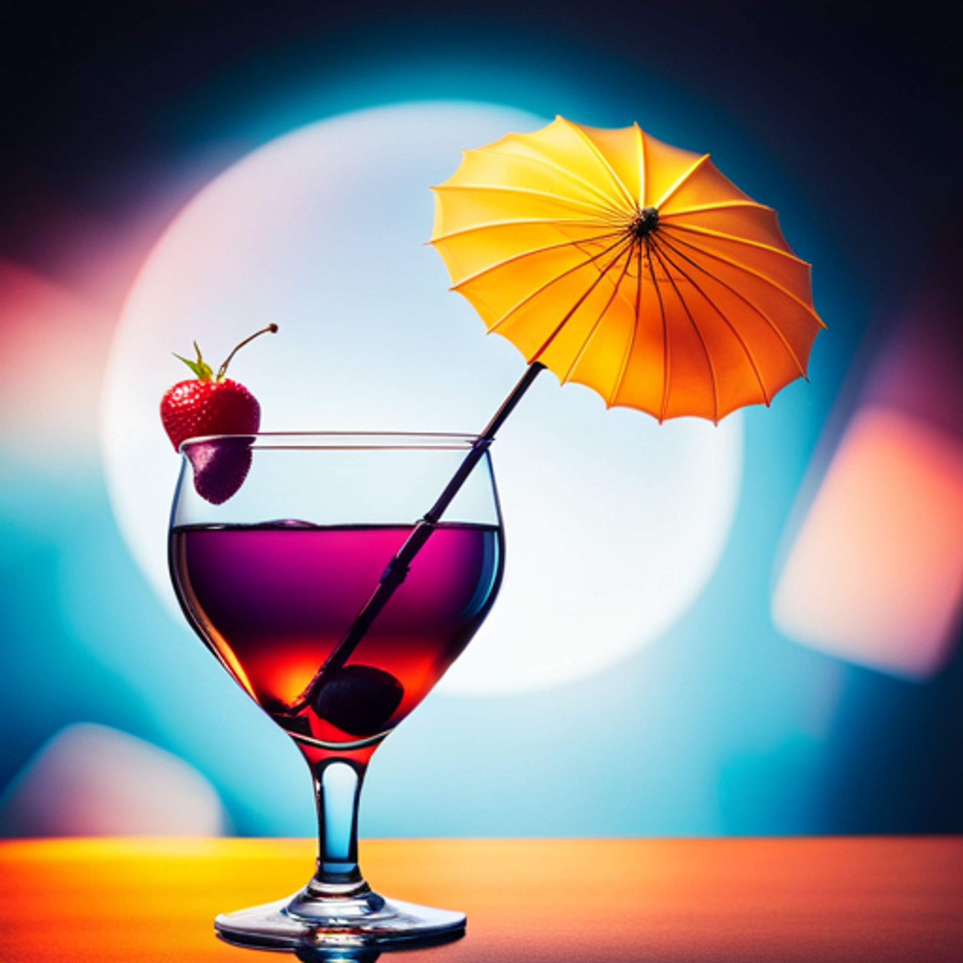 Pikachu's Thunderbolt, Vibrant cocktail inspired by Pikachu