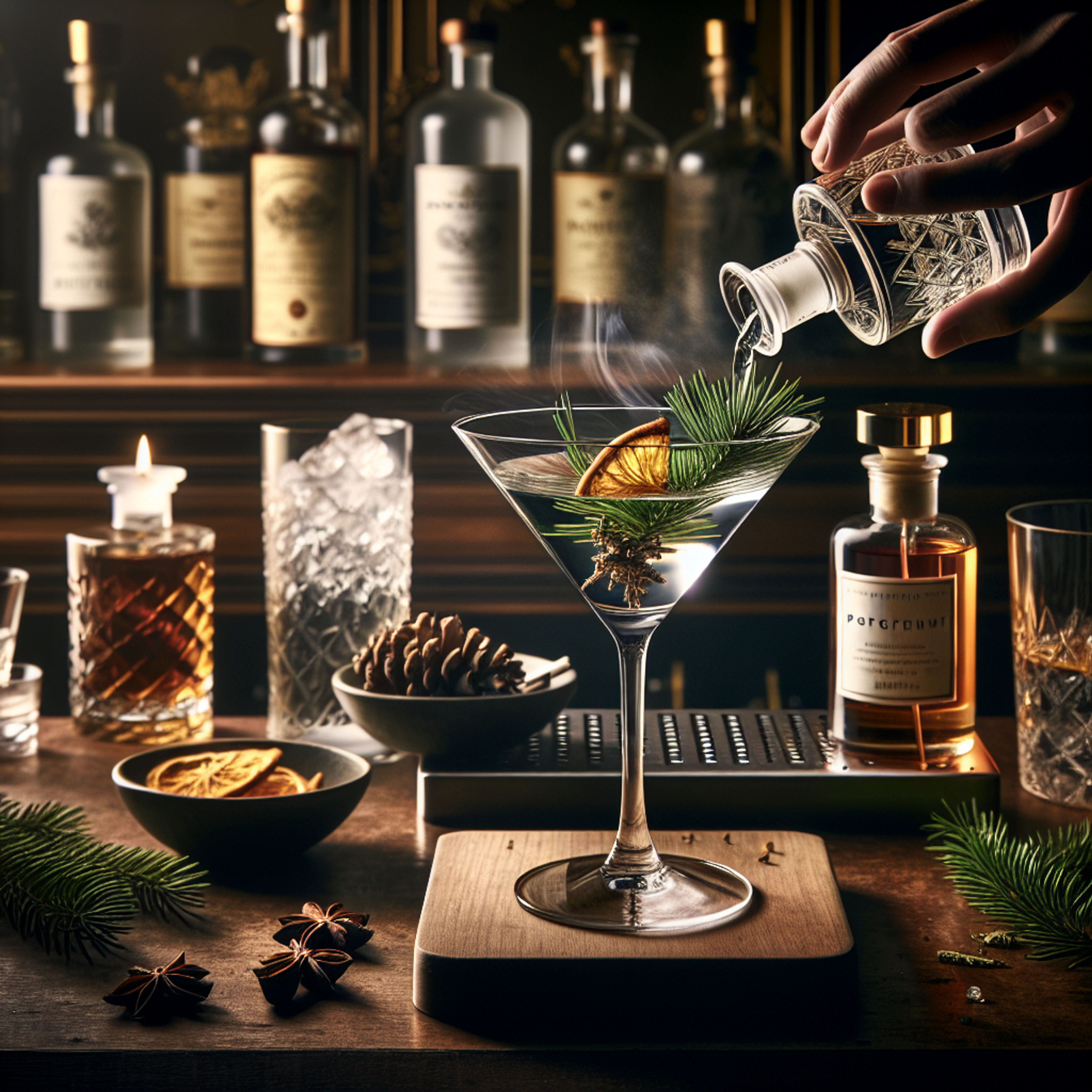 Pine Essence Perfume Martini, Stunning, clear, and fragrant cocktail ...