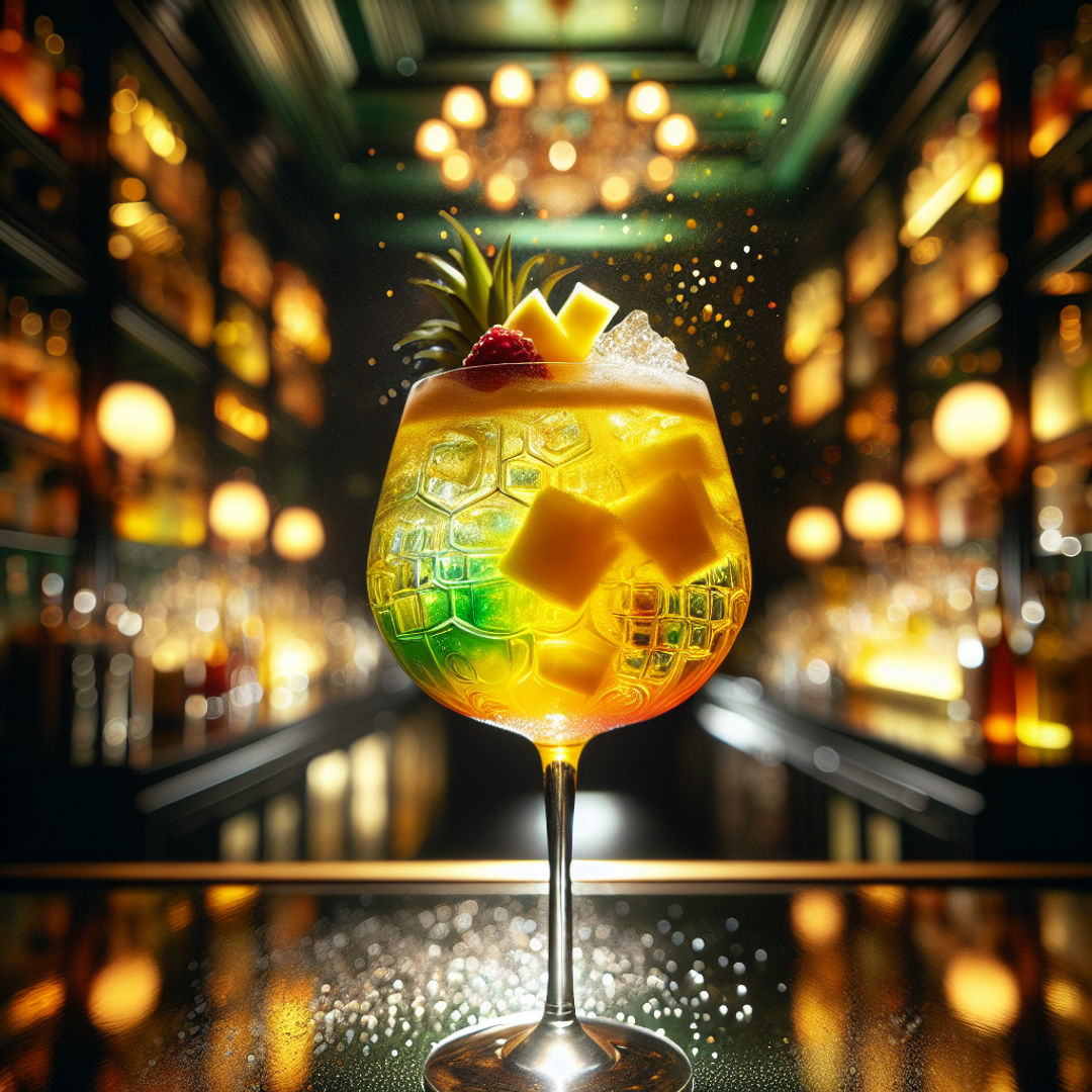 Pineapple Stardust Spritz, Tropical cocktail with pineapple, orange ...