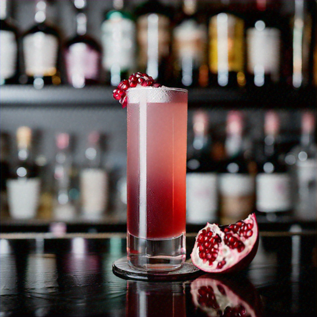 Pink Gradation Cocktail with Pink Flowers, Elegant pink cocktail with ...