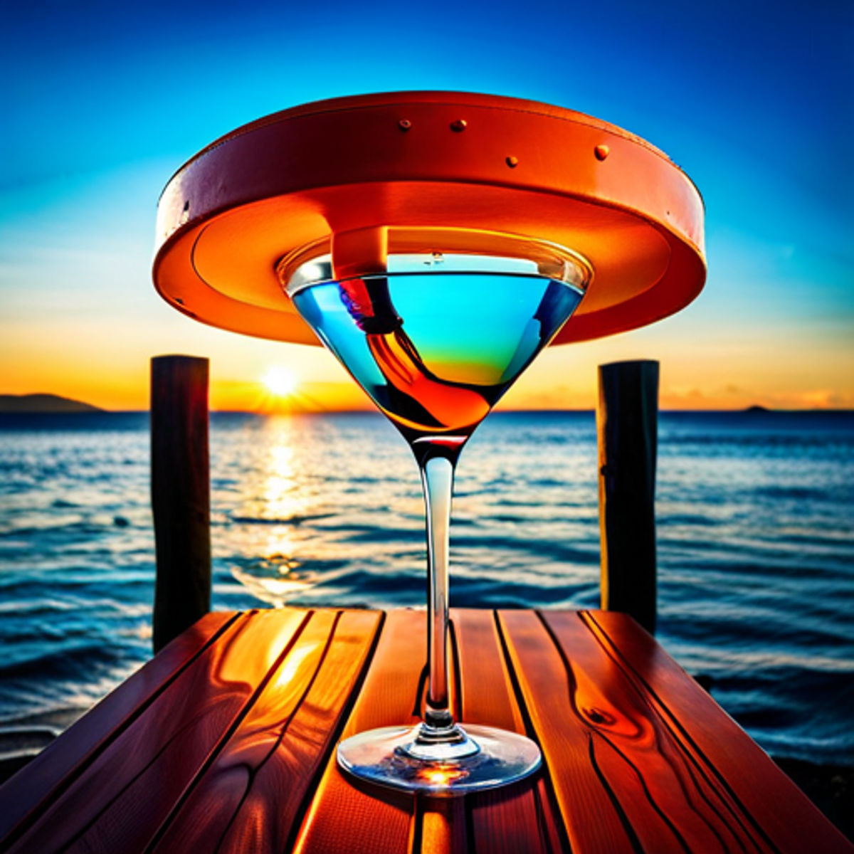 Pirate's Victory Grog, Bold pirate-themed cocktail with dark, tropical ...