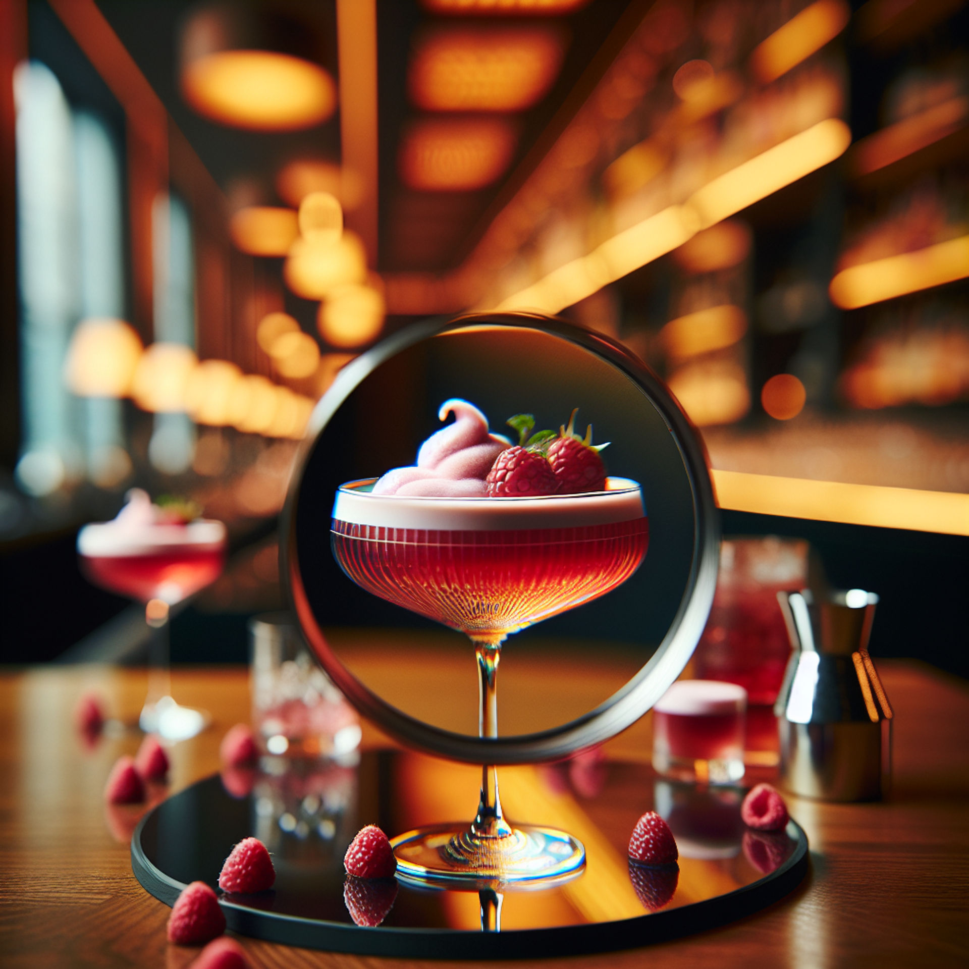 Raspberry Gin Cloud, Botanical gin and raspberry cocktail with whipped ...