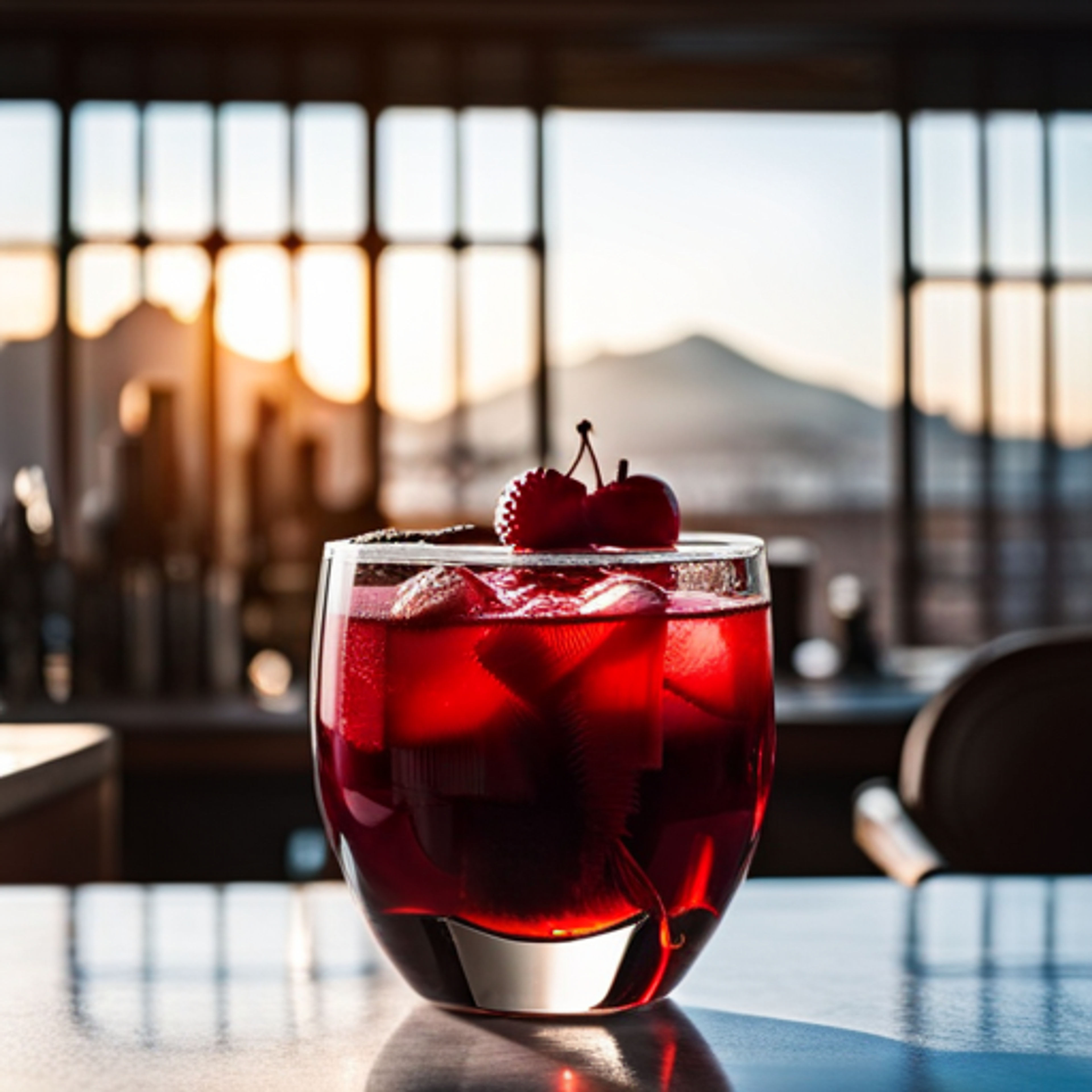 Rooted Red, Vibrant earthy vodka cocktail with beet and apple juice