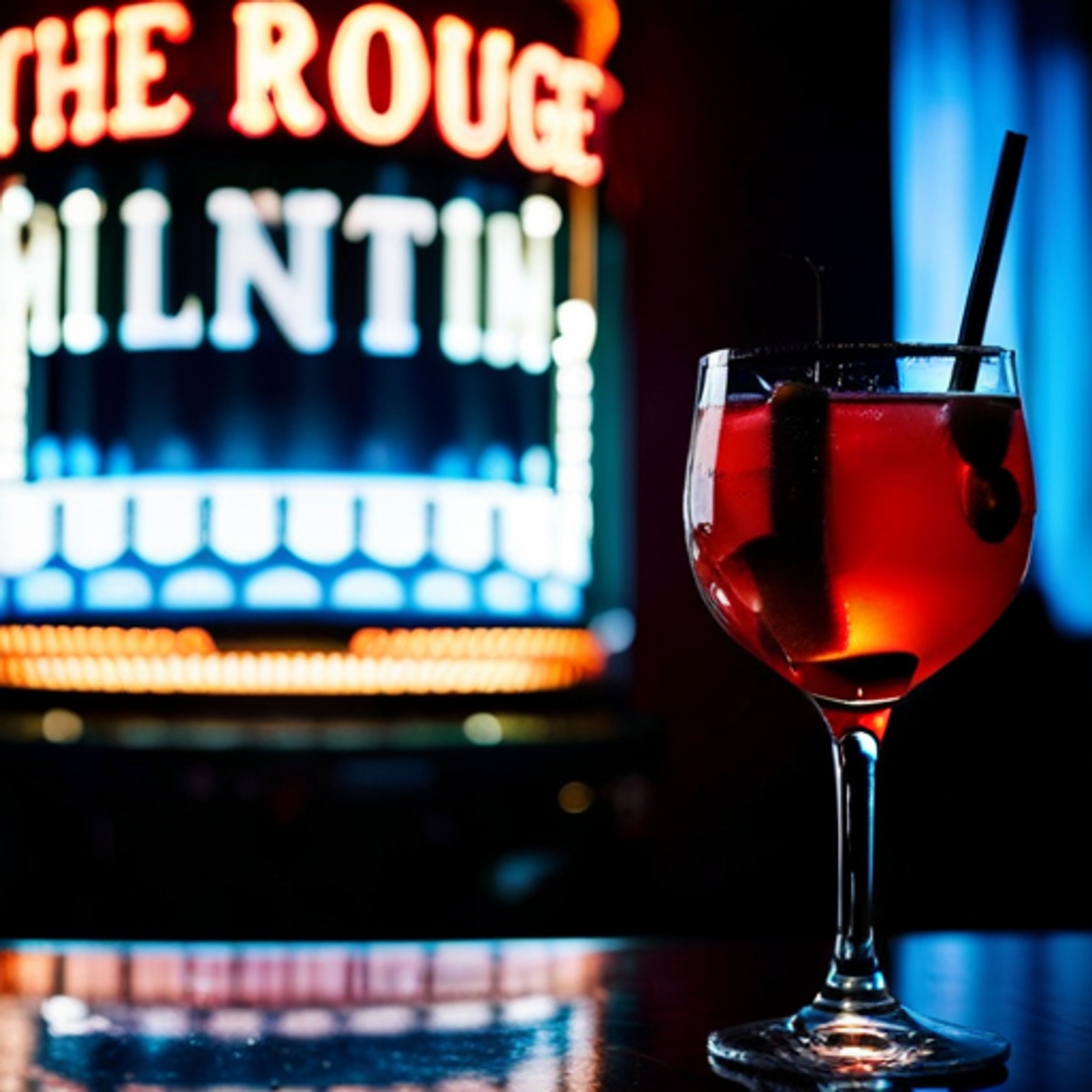 Rouge Nocturne Serenade, Decadent cocktail inspired by Moulin Rouge