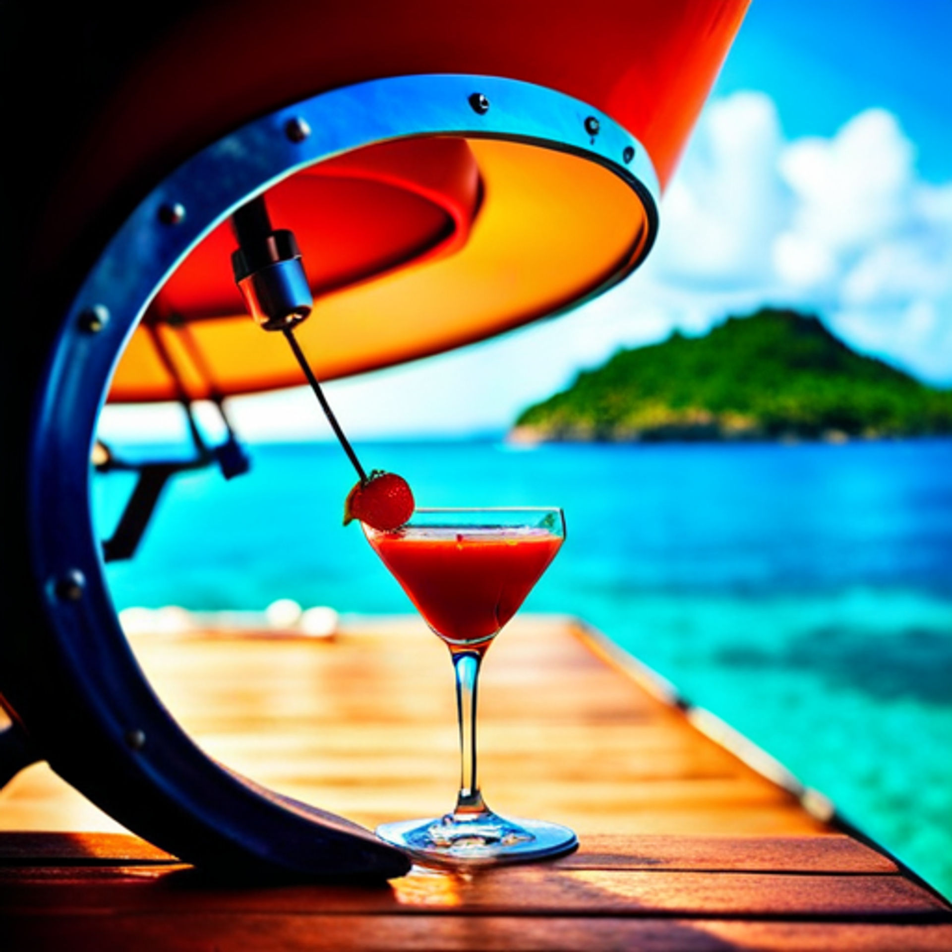 Rumblin’ Guava Blues, Tropical cocktail with bluesy charm