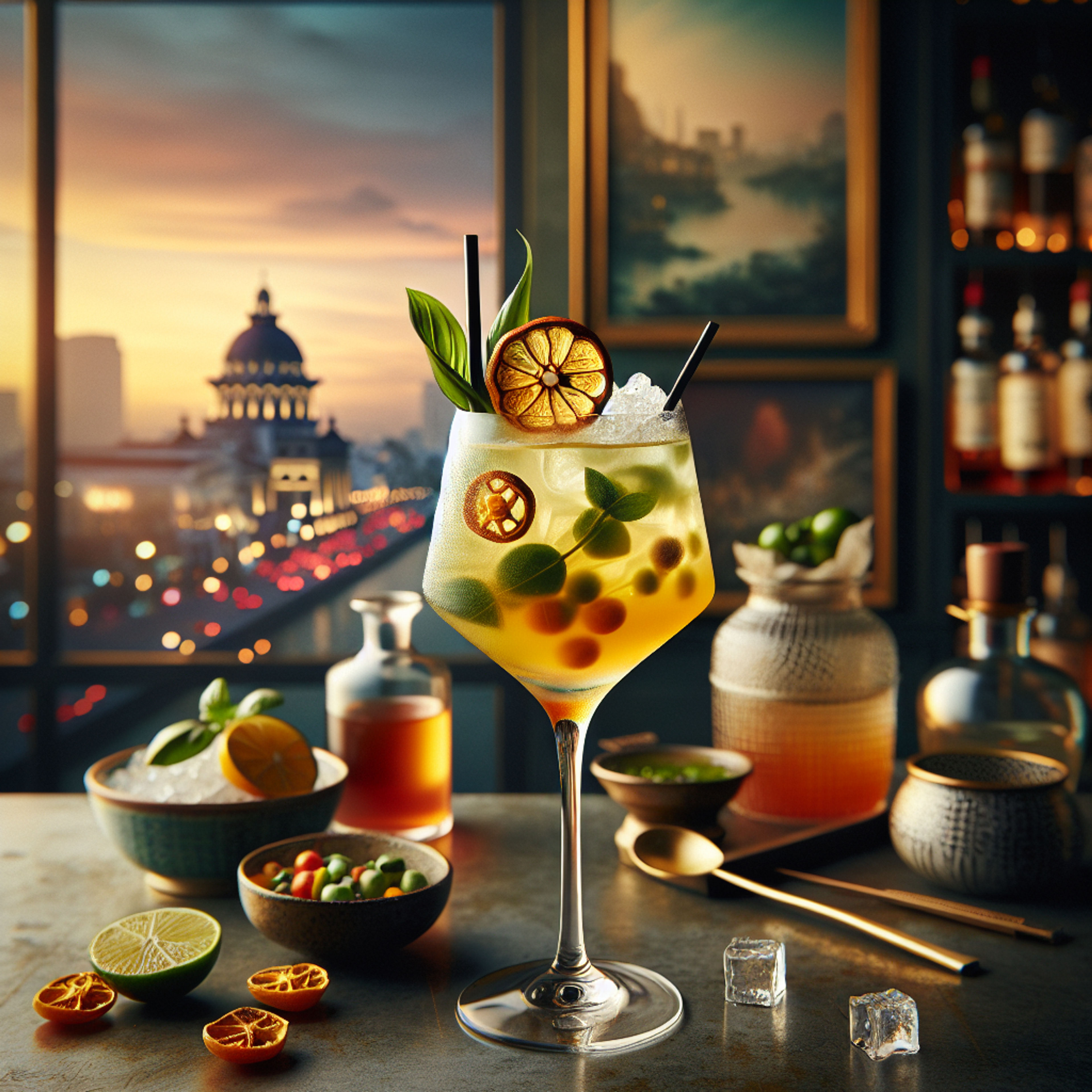 Saigon Sunset, Vietnamese-inspired cocktail with aromatic flavors and ...