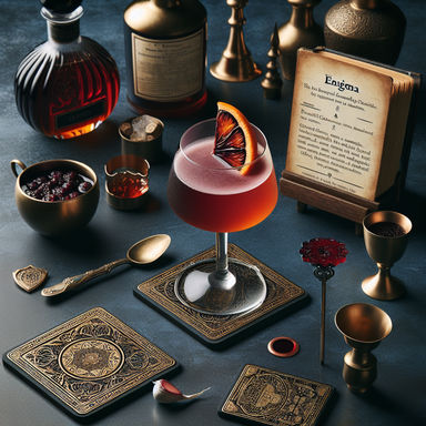 Salvatore's Enigma, Bourbon cocktail with a vampire essence twist