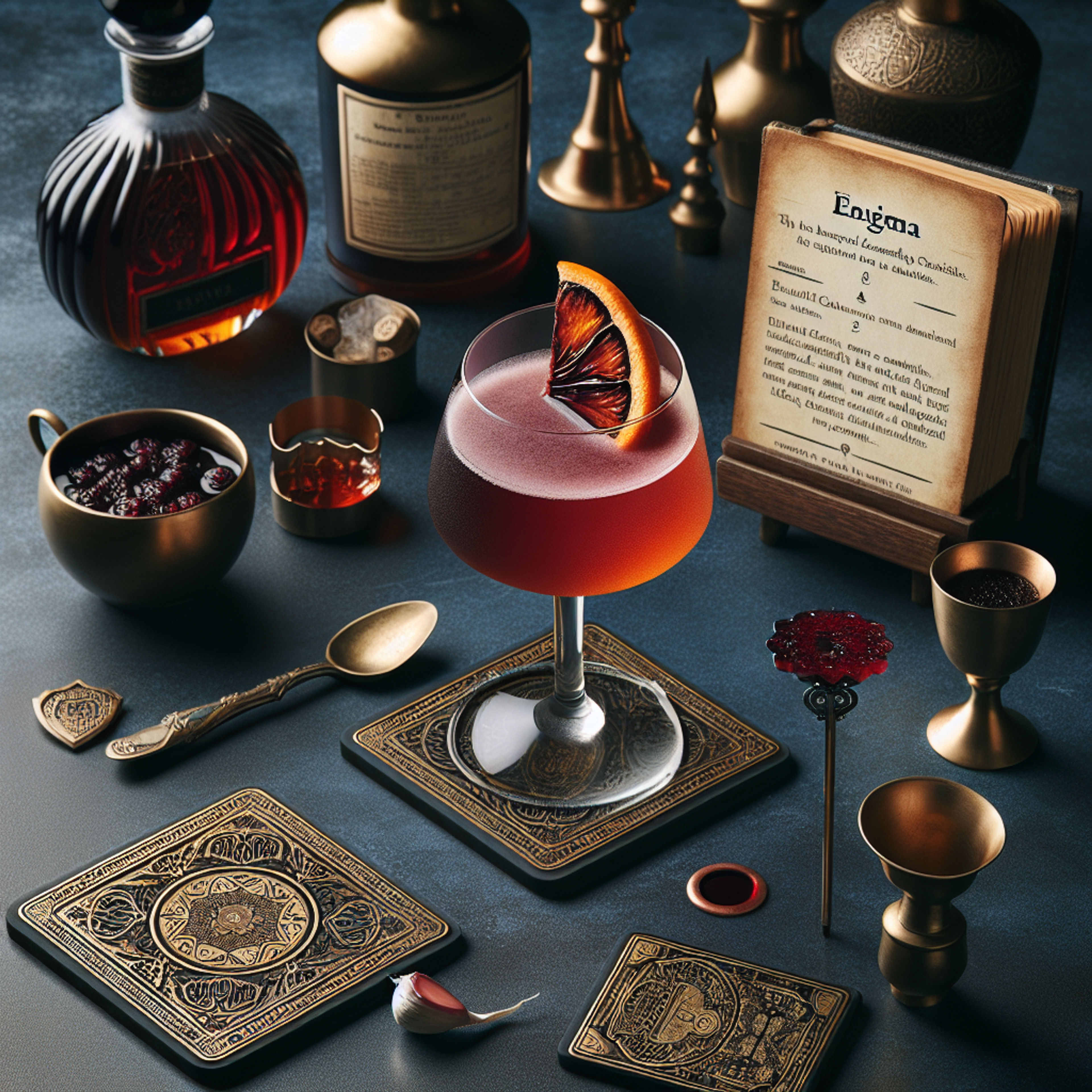 Salvatore's Enigma, Bourbon cocktail with a vampire essence twist