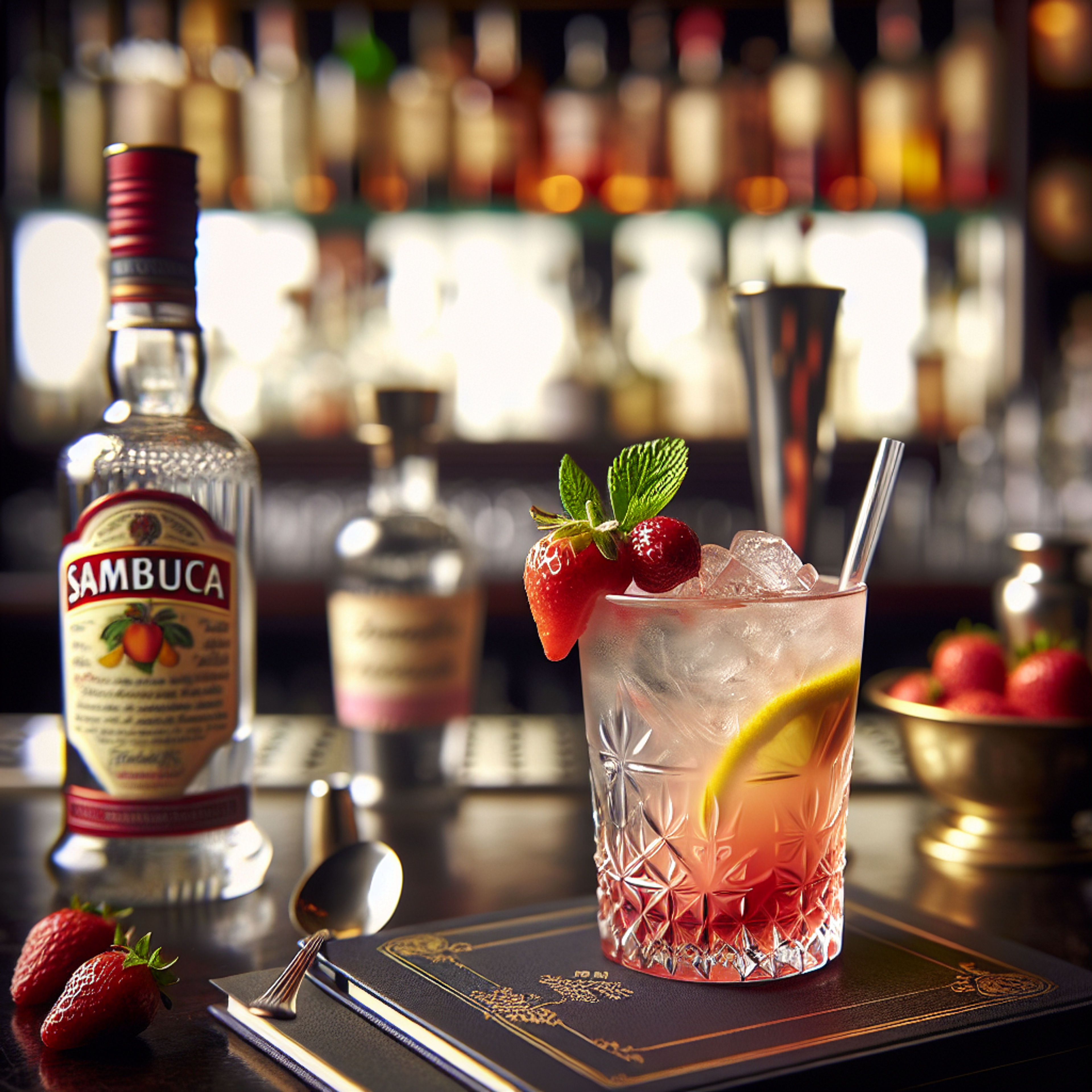 Sambuca Peach Berry Fizz, Refreshing and fruity cocktail with an ...
