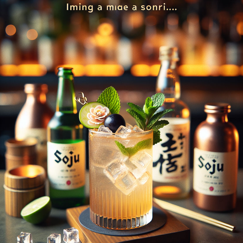 Seoul Sunset Spritz, Korean-inspired Soju cocktail with plum extract ...