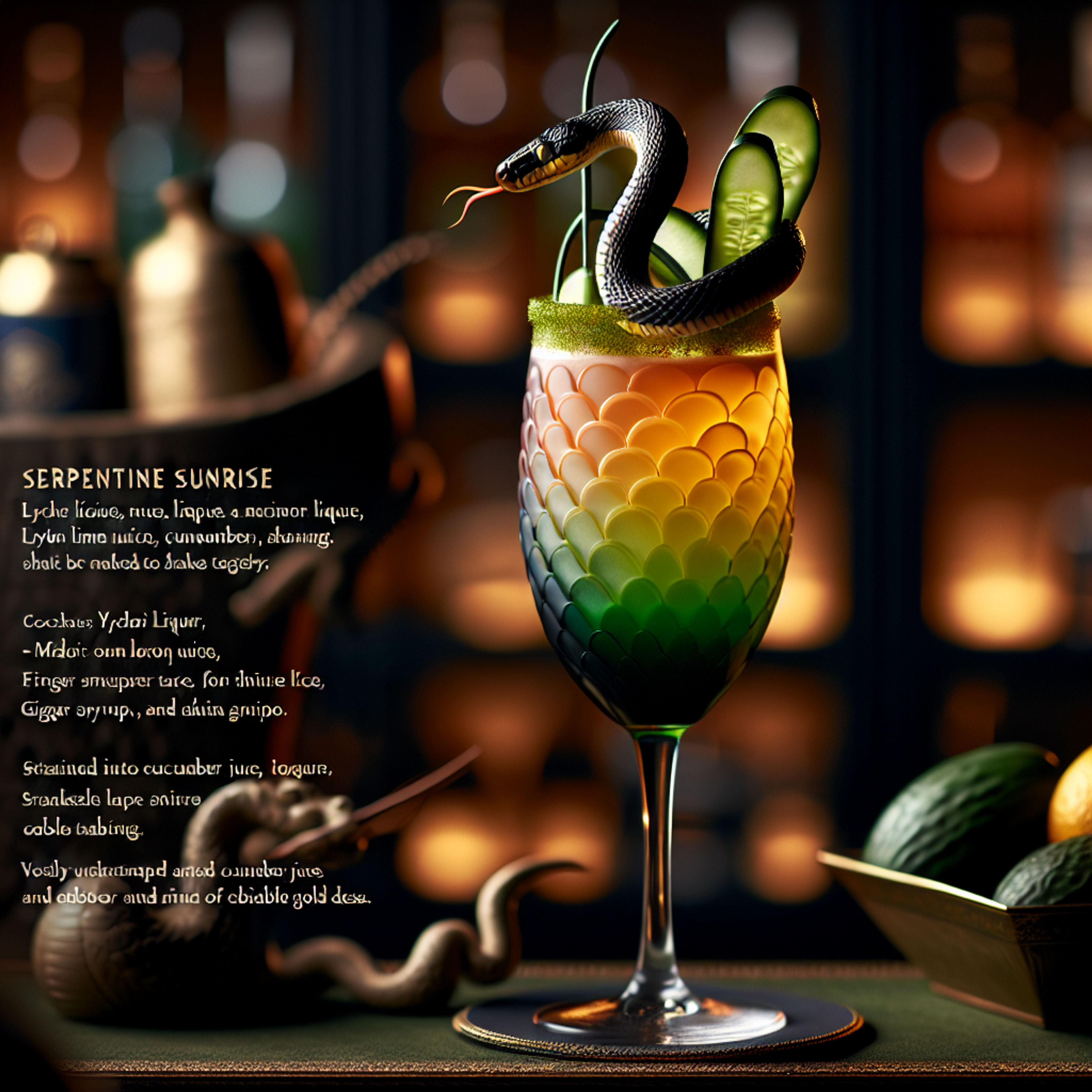 Serpentine Sunrise, Refreshing and visually stunning cocktail for Year ...