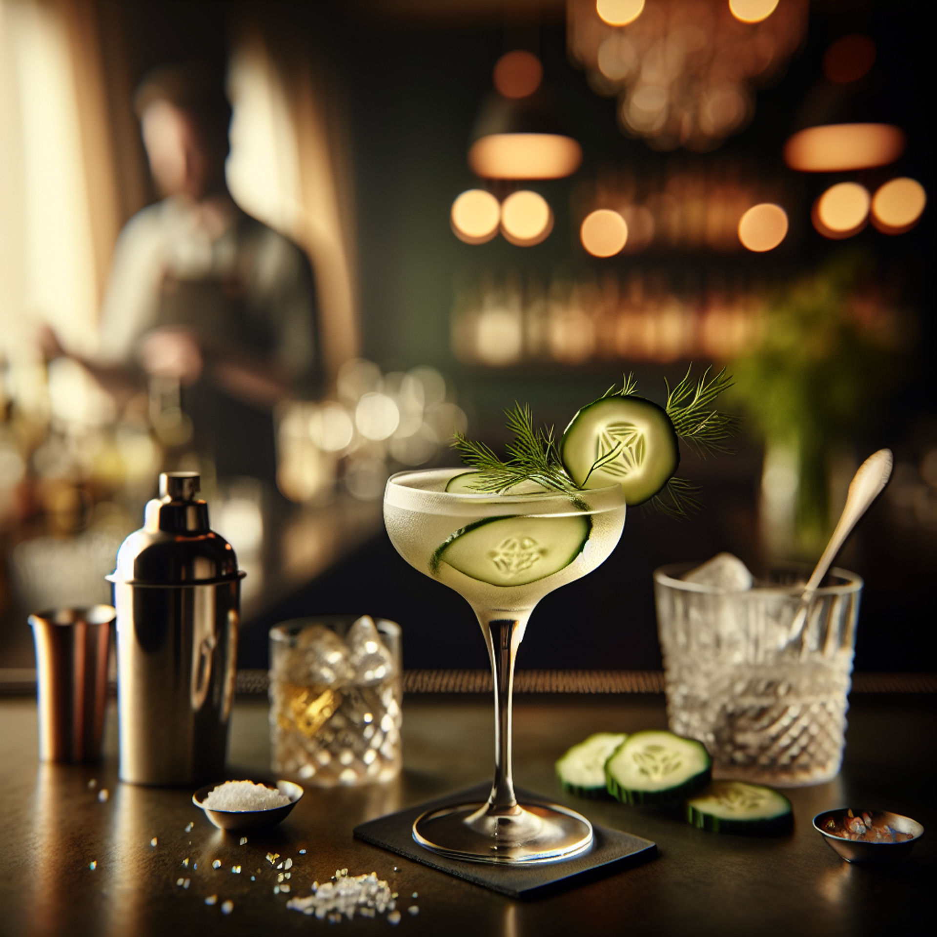 Silken Sesame Cucumber Cooler, Savory cucumber cocktail with sesame oil ...