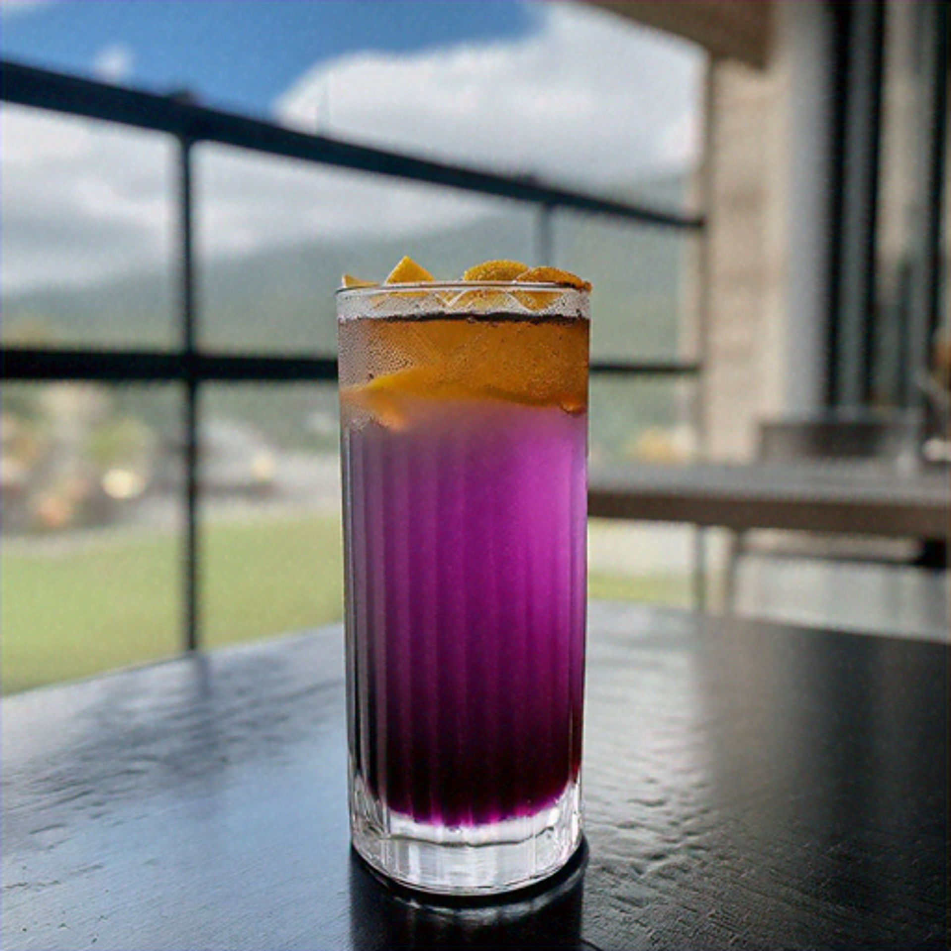 Smoky Amethyst Elixir, Warm, extravagant fall cocktail with smoky depth ...