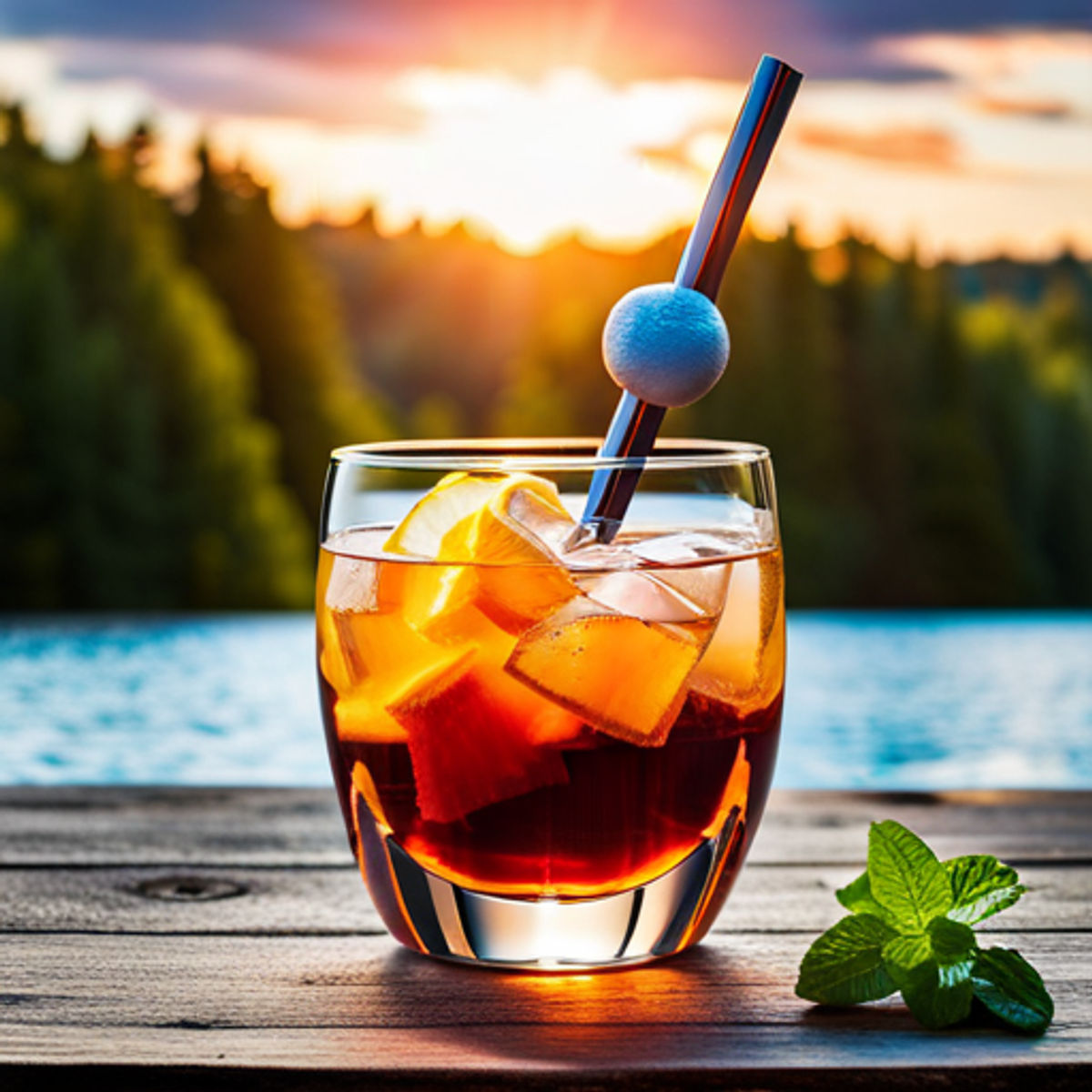 Smoky Wild Sunrise, Sophisticated cocktail with Wild Turkey 101 bourbon ...