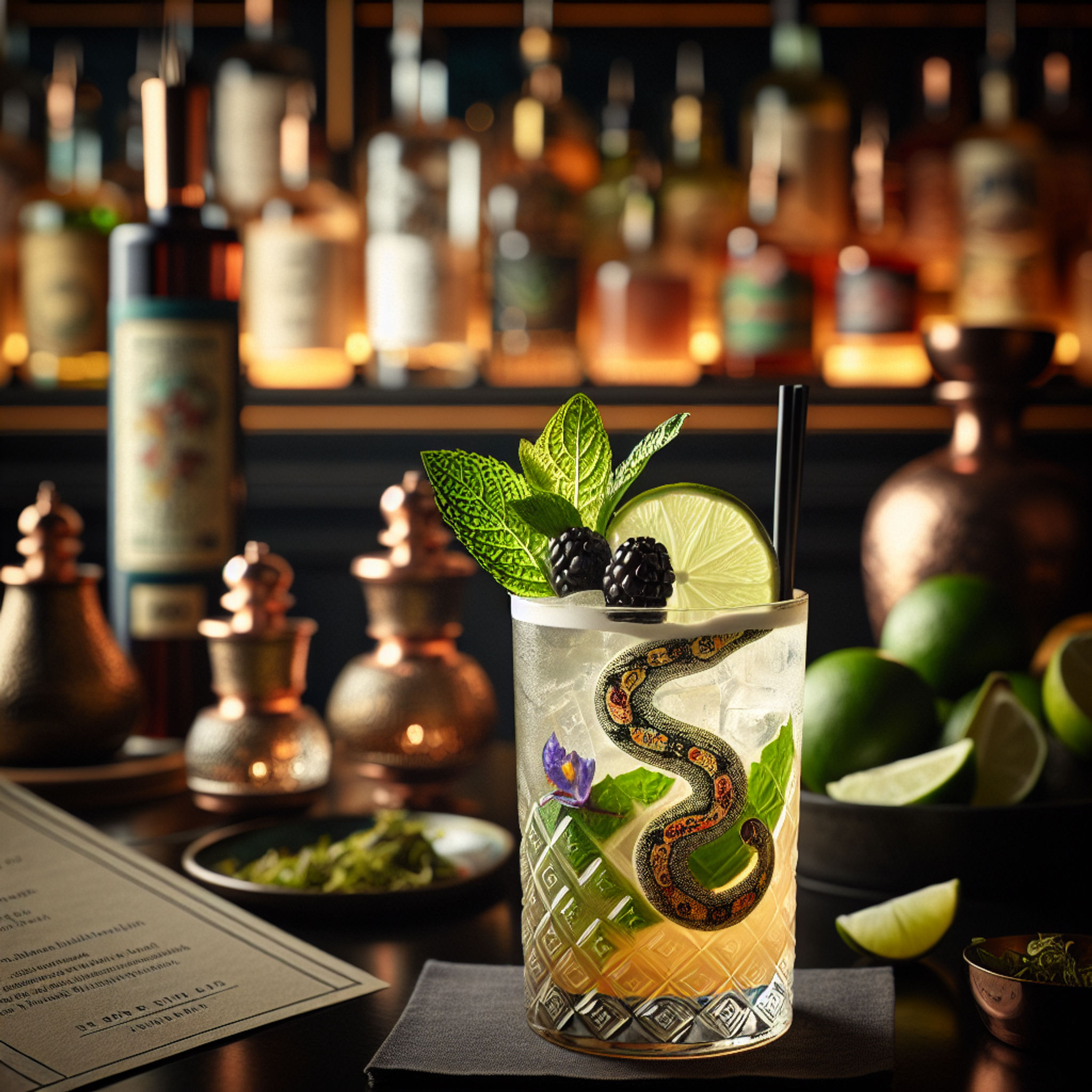 Snake Fruit Highball, Exotic highball cocktail with snake fruit-infused ...