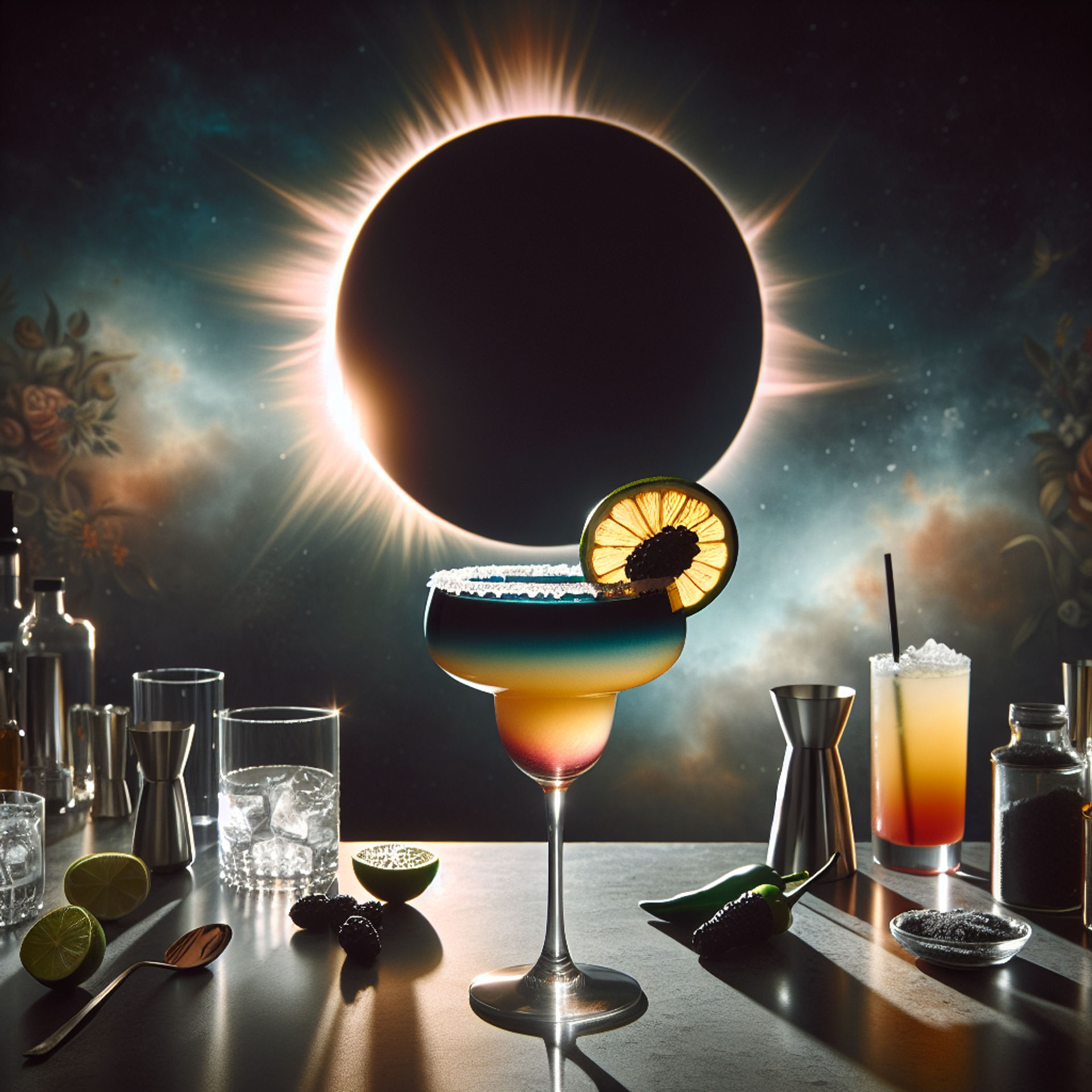 Solar Eclipse Margarita, Visually stunning cocktail with a citrusy base ...