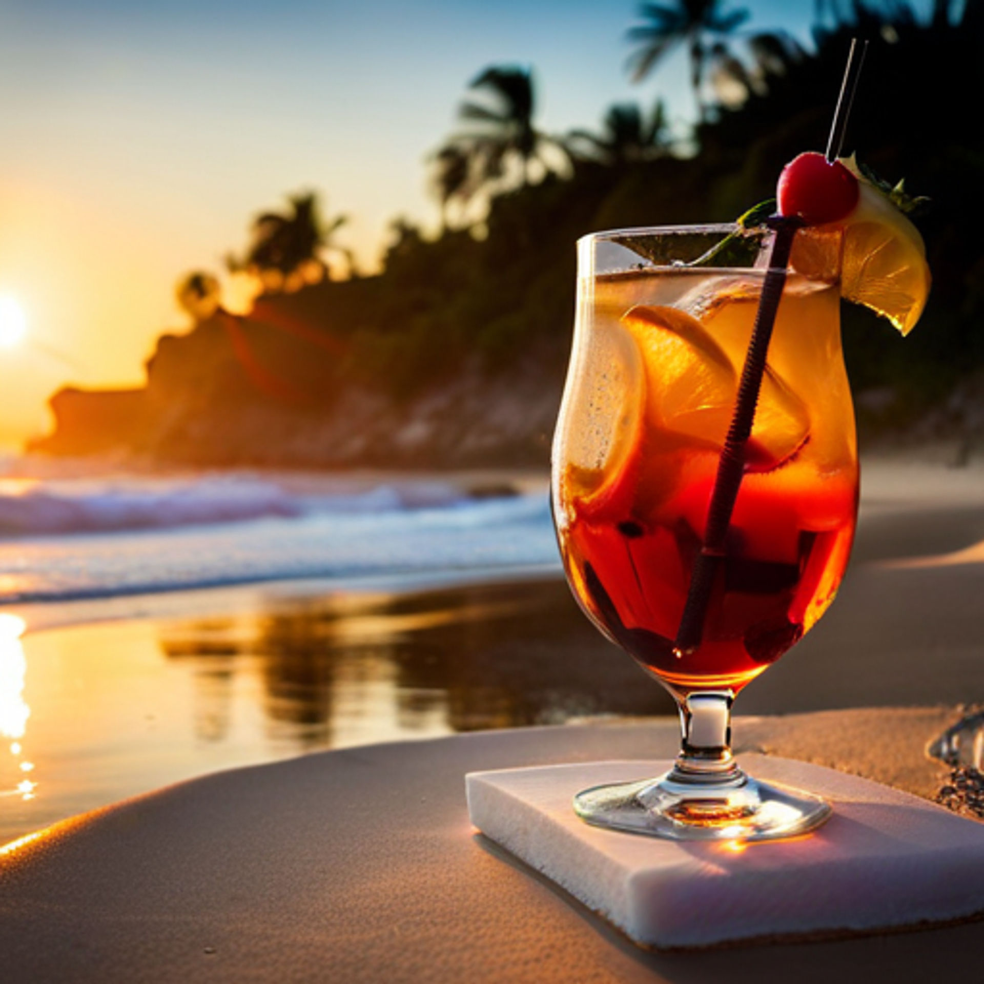 Solstice Sunrise, Vibrant, refreshing cocktail perfect for summer toasting