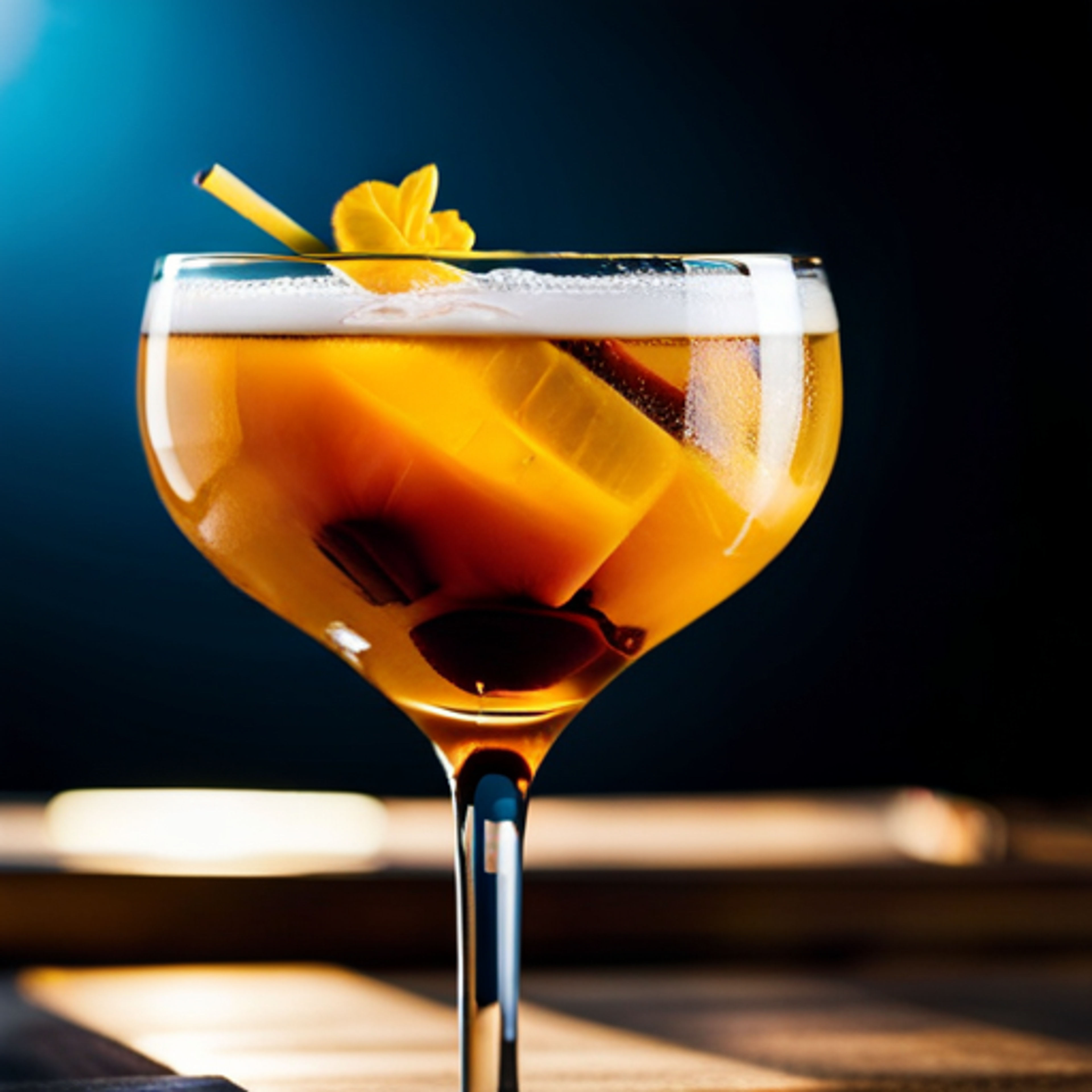 Spiced Banana Caramel Bliss, Decadent cocktail with spiced rum, banana ...