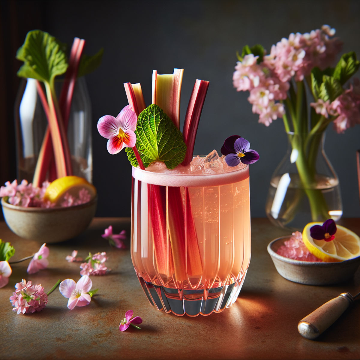 Spring Blush Rhubarb Cocktail, Refreshing spring cocktail with rhubarb ...