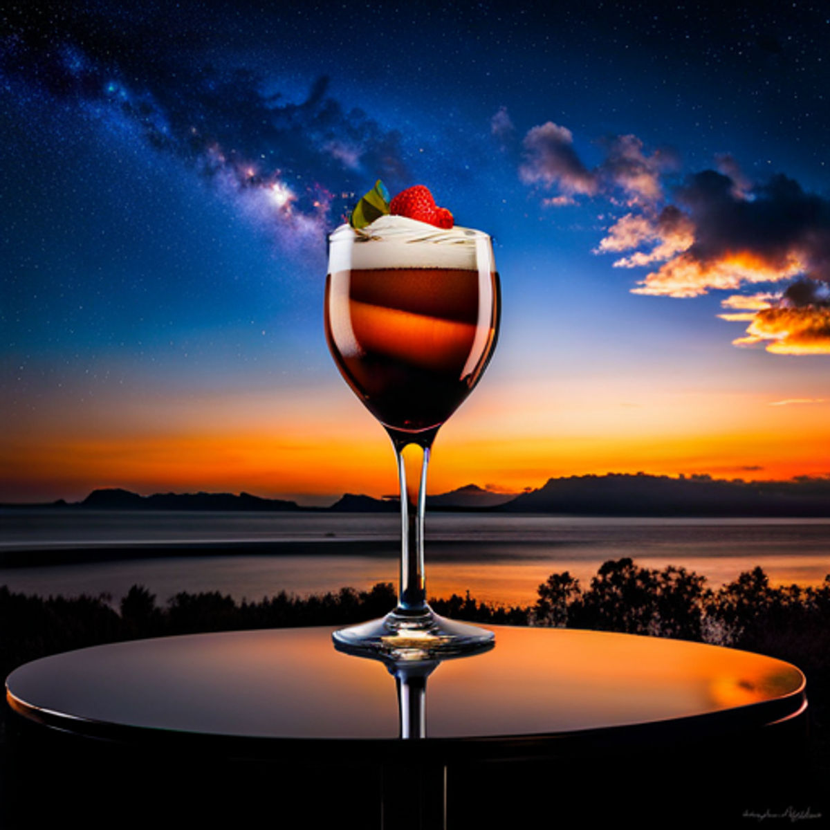 Starry Night Tiramisu Tipple, A dessert cocktail inspired by tiramisu