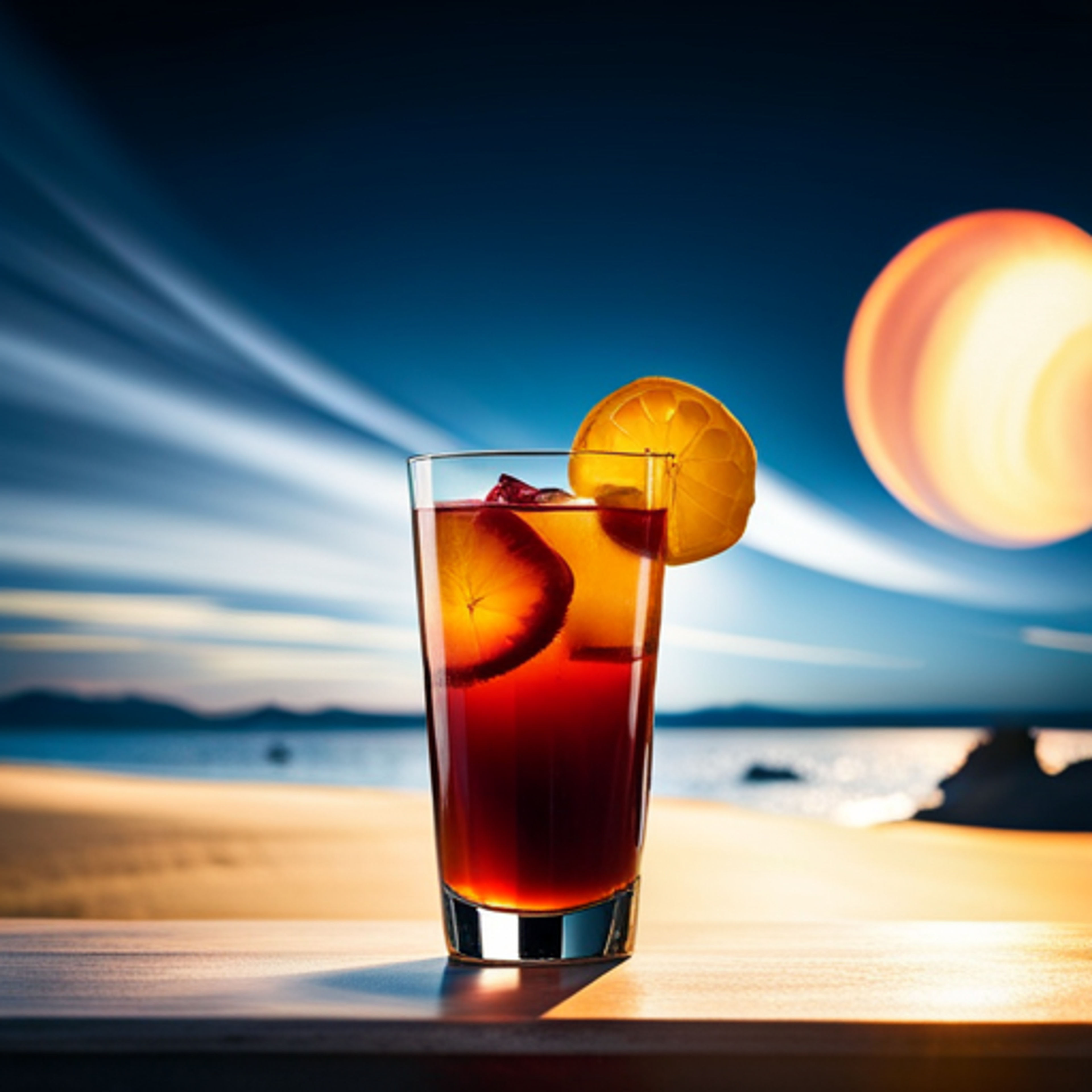 Stormy Garden, Dark spiced rum cocktail with tomato basil bitters