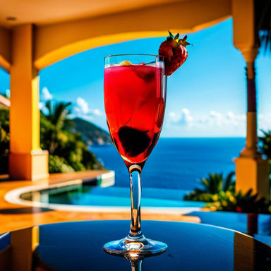 Strawberry Raspberry Rouge, Romantic summer cocktail with red wine ...