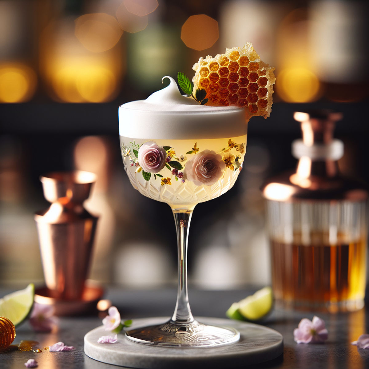 Summer Blossom Fizz, Refreshing cocktail with floral, tangy, and rich ...