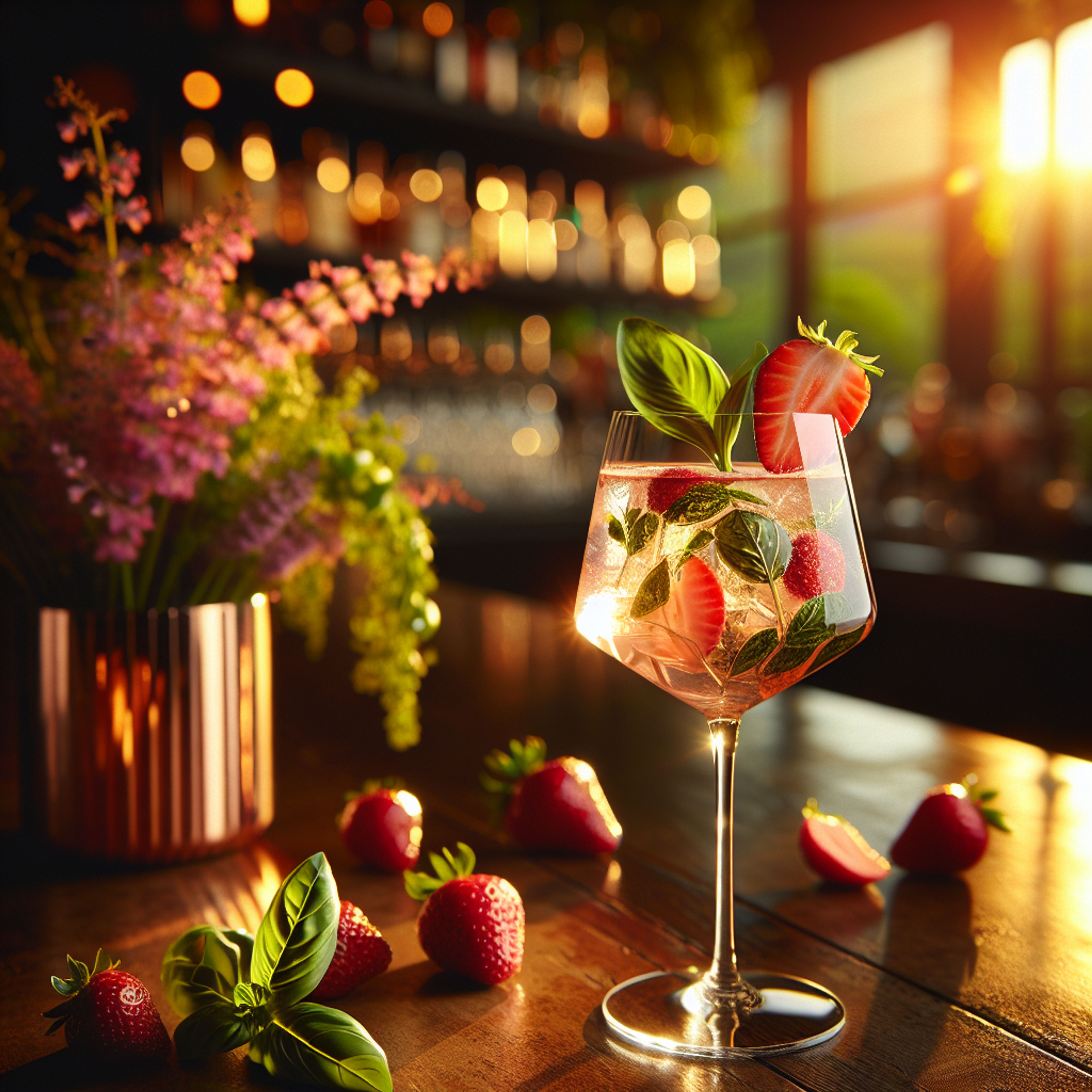 Sunrise Garden Spritz, Refreshing cocktail capturing essence of ...