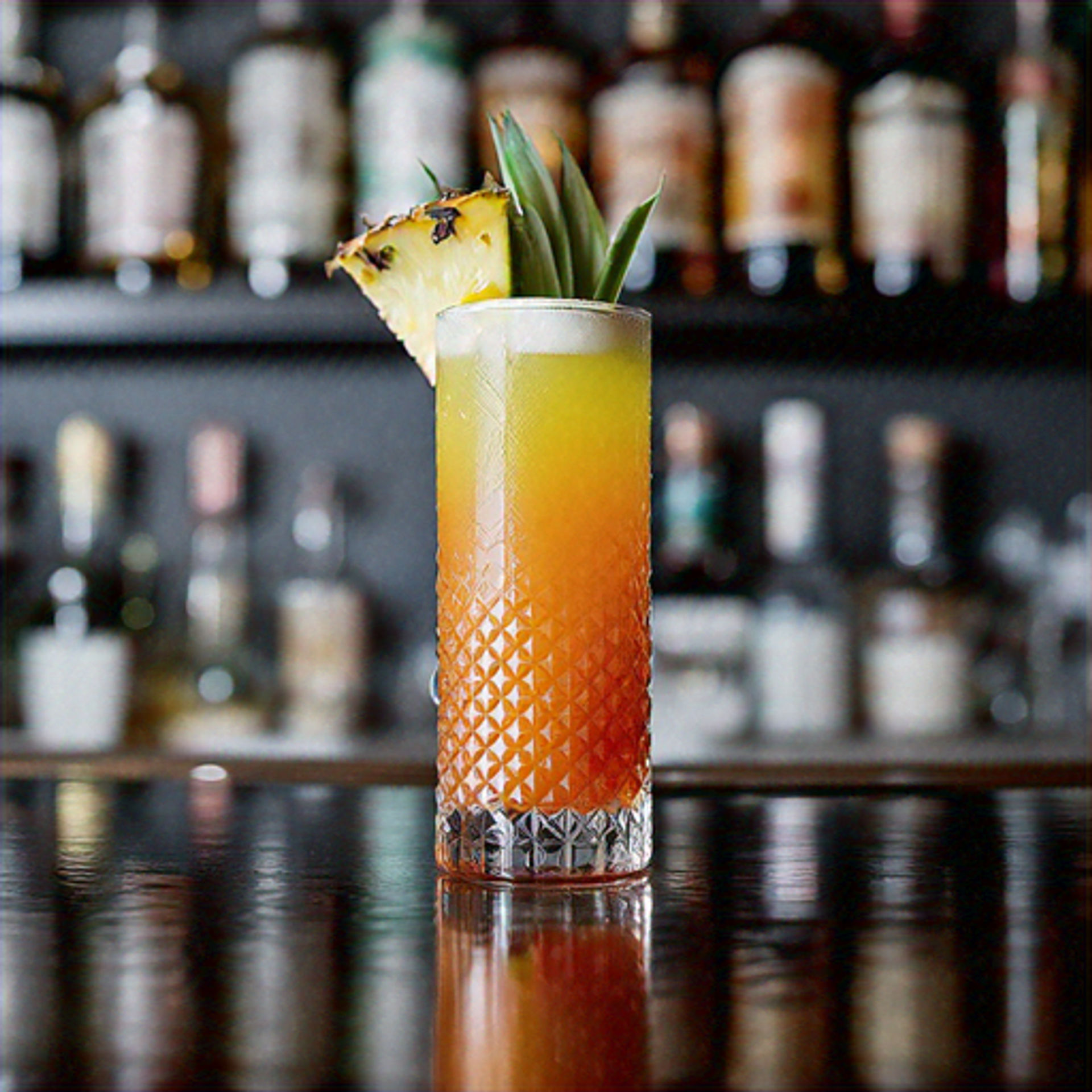 Sunset Citrus Cooler, Vibrant tropical cocktail for a hot day