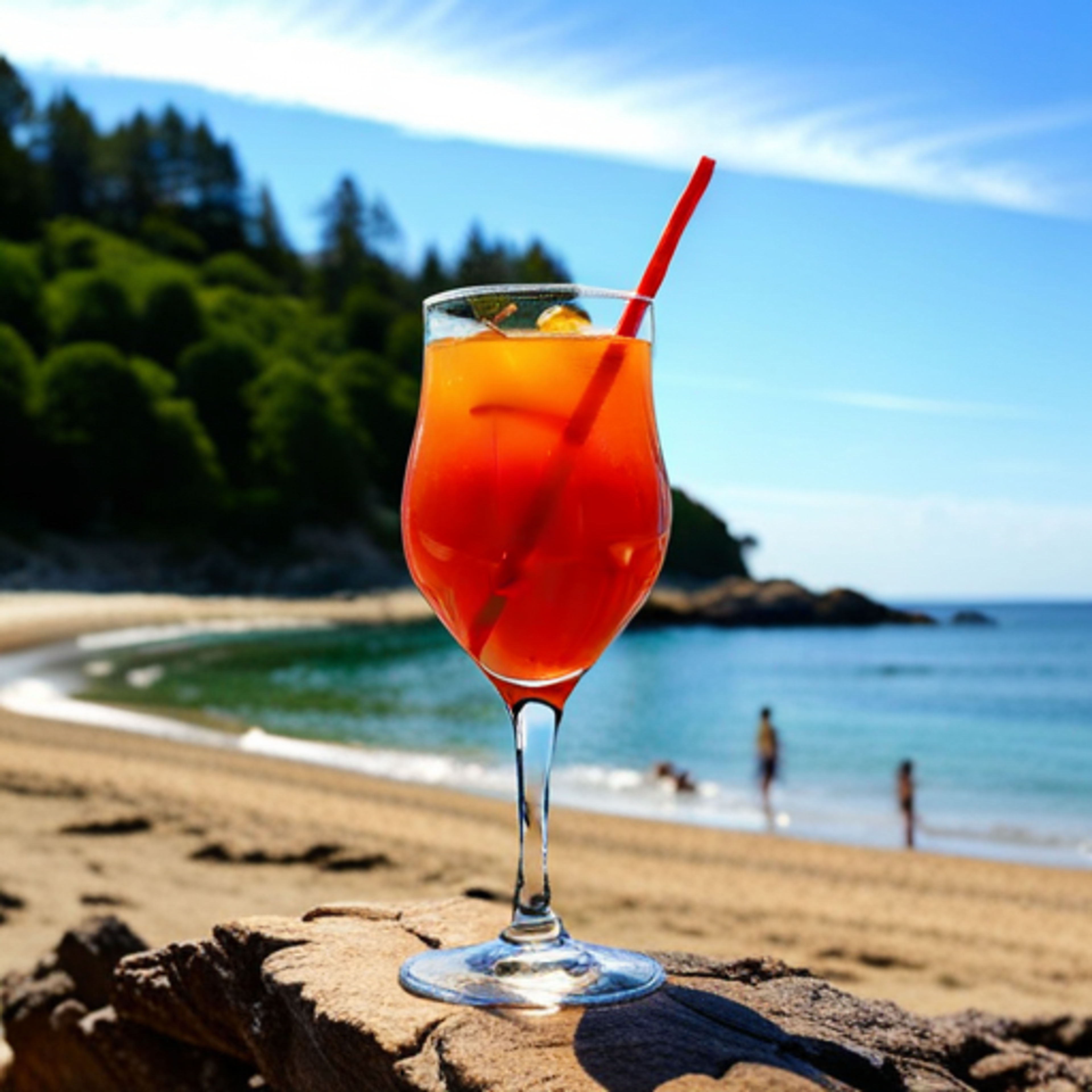 Sunset Serenade (Non-Alcoholic), Refreshing, innovative mocktail with ...