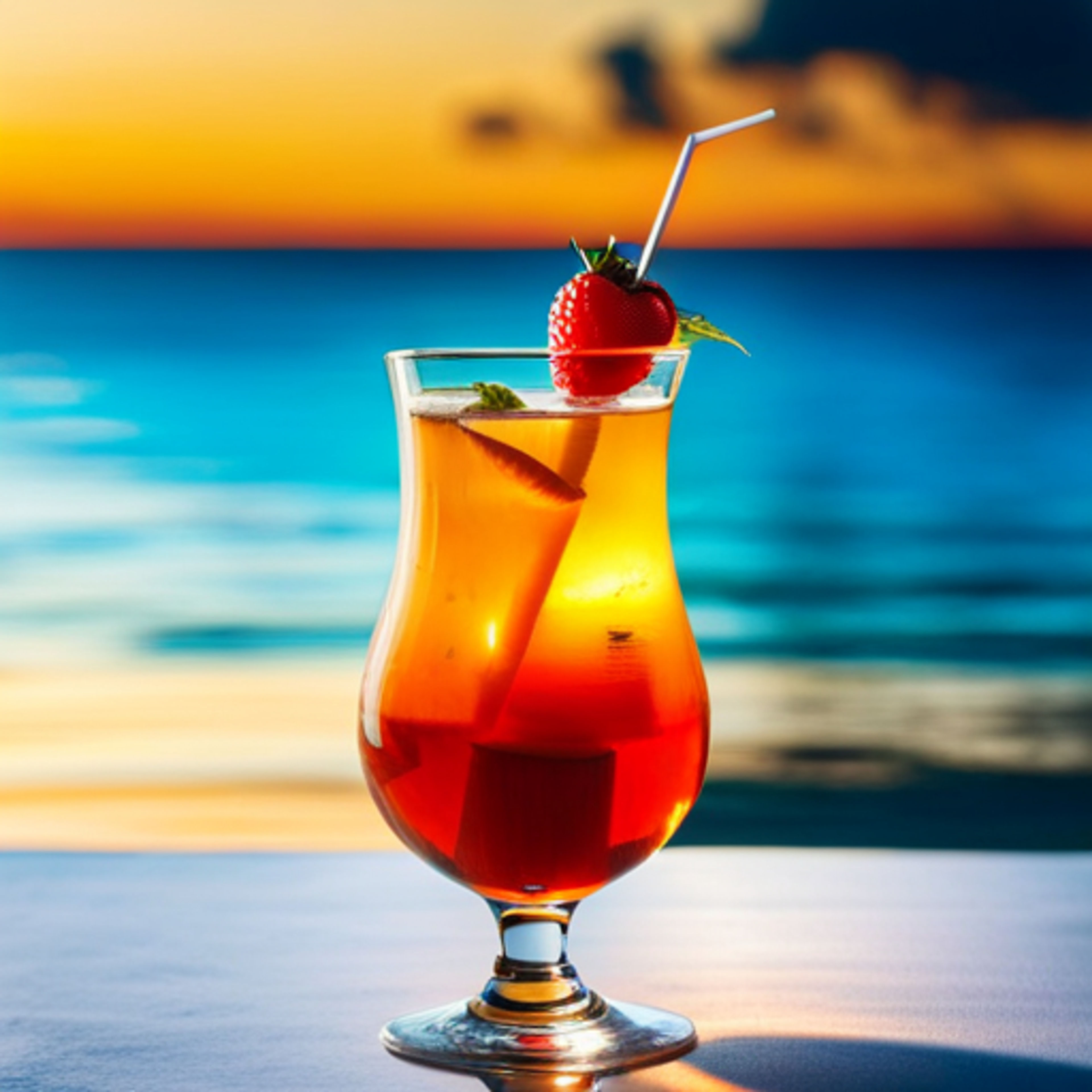 Sunset Serenade, Refreshing cocktail capturing essence of sunsets and warm evenings