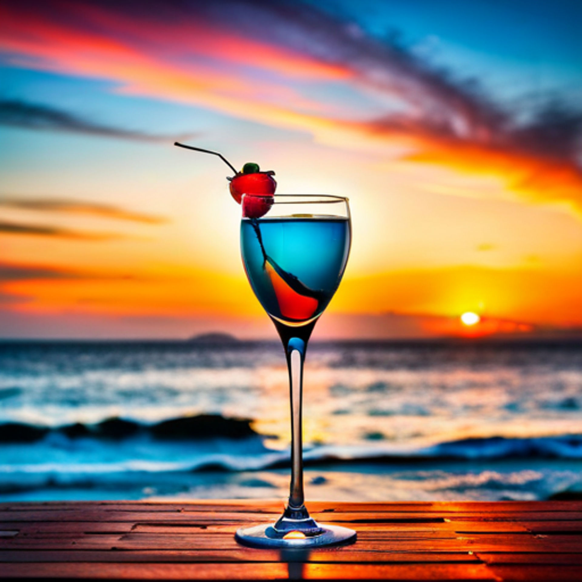 Sunset Serenade, Vibrant cocktail with Don Julio Reposado, tropical ...
