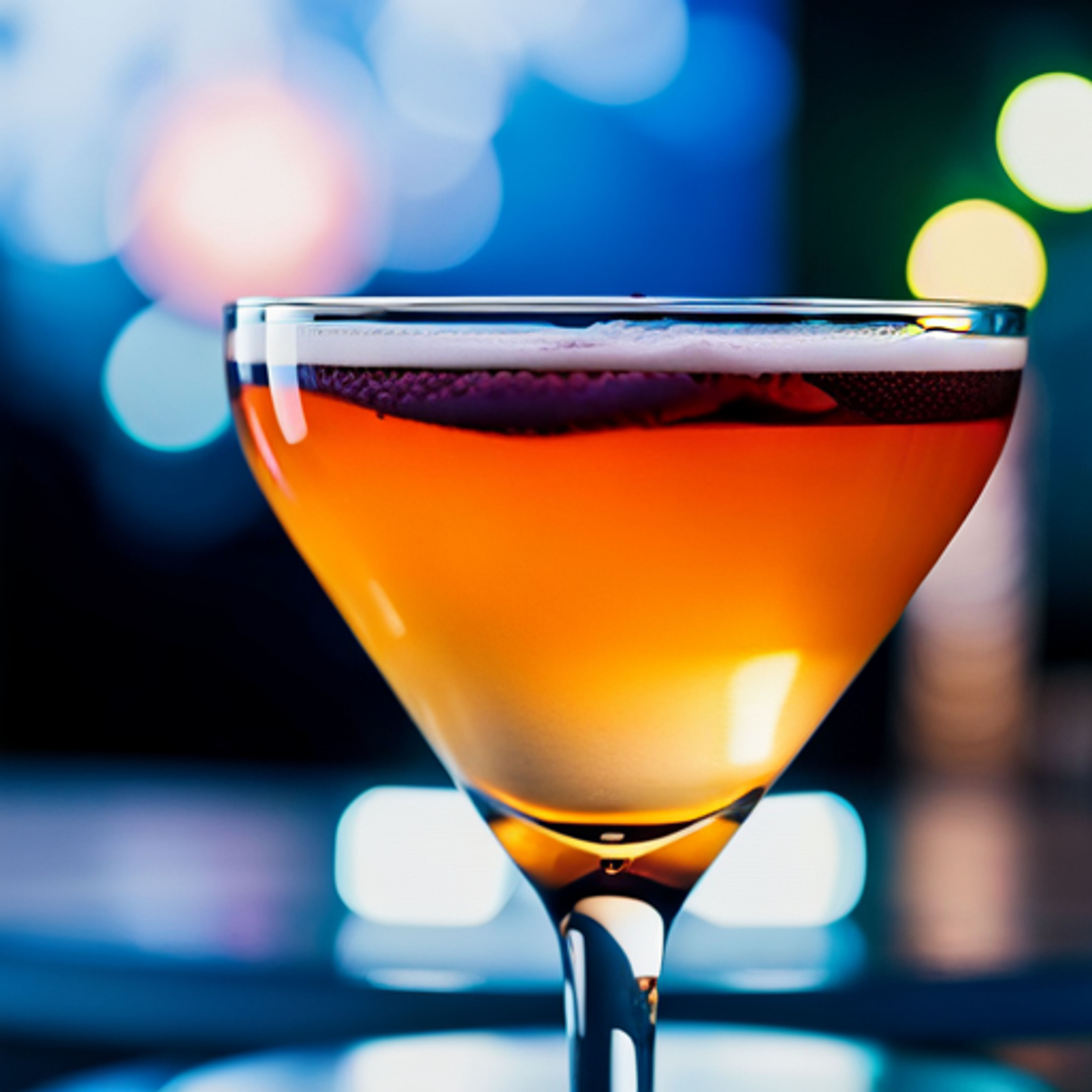 Sunset Serenade, Bourbon peach cocktail with citrus and fizz
