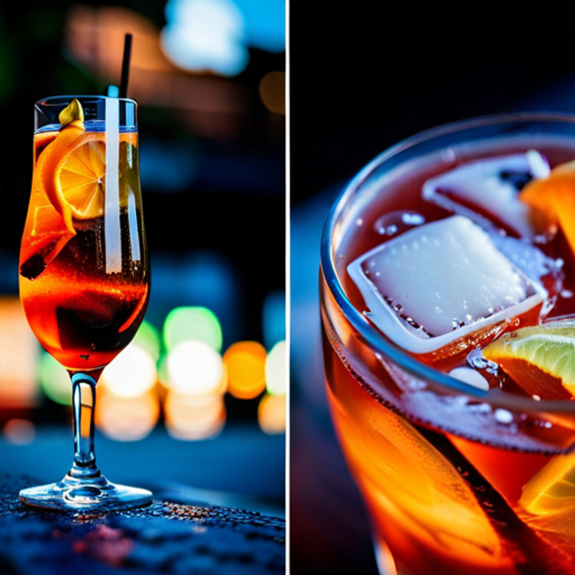 Sunset Serenade, Bourbon, orange, honey, cinnamon, Coca Cola Zero cocktail