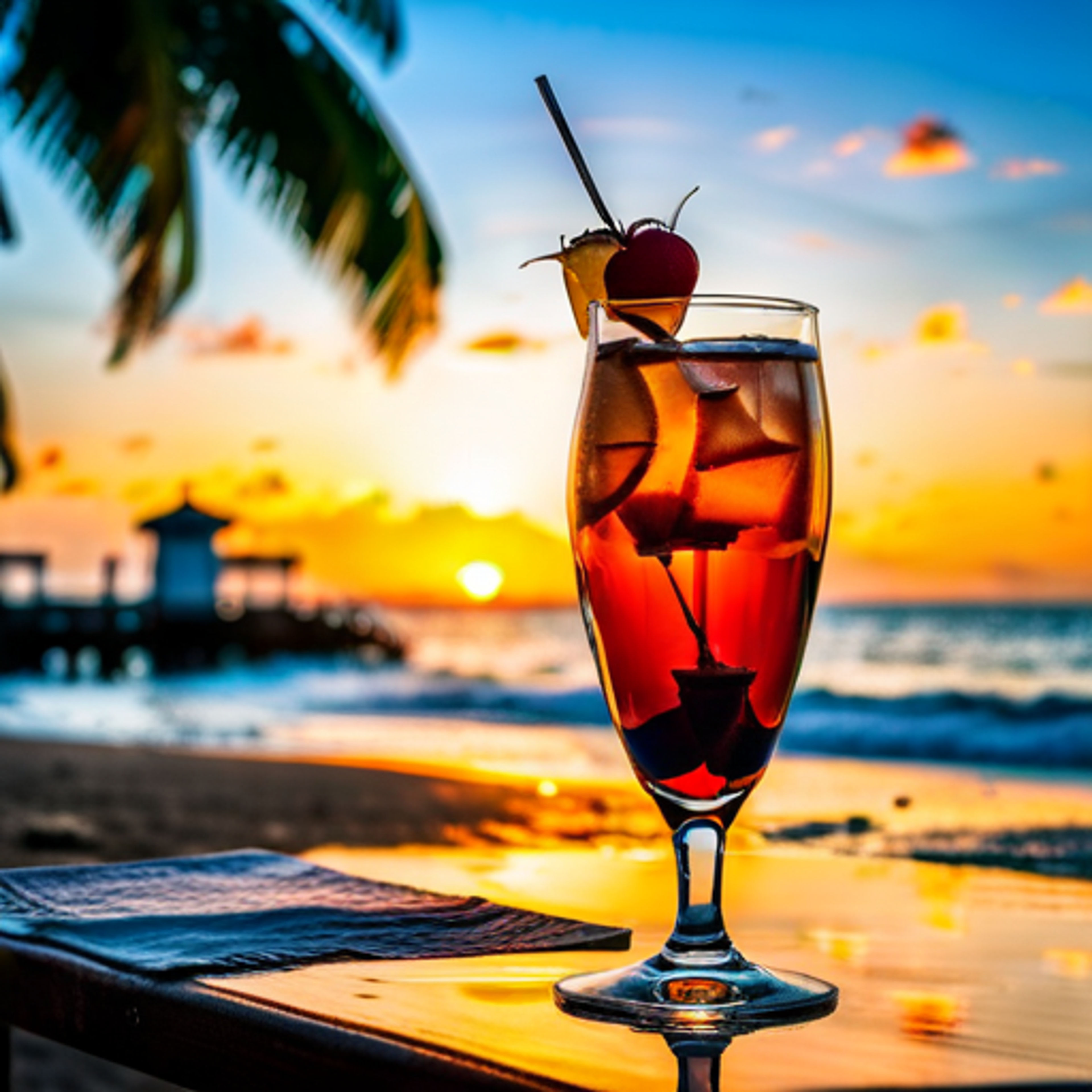 Sunset Serenity, Refreshing, low-sugar mocktail capturing serene sunset ...