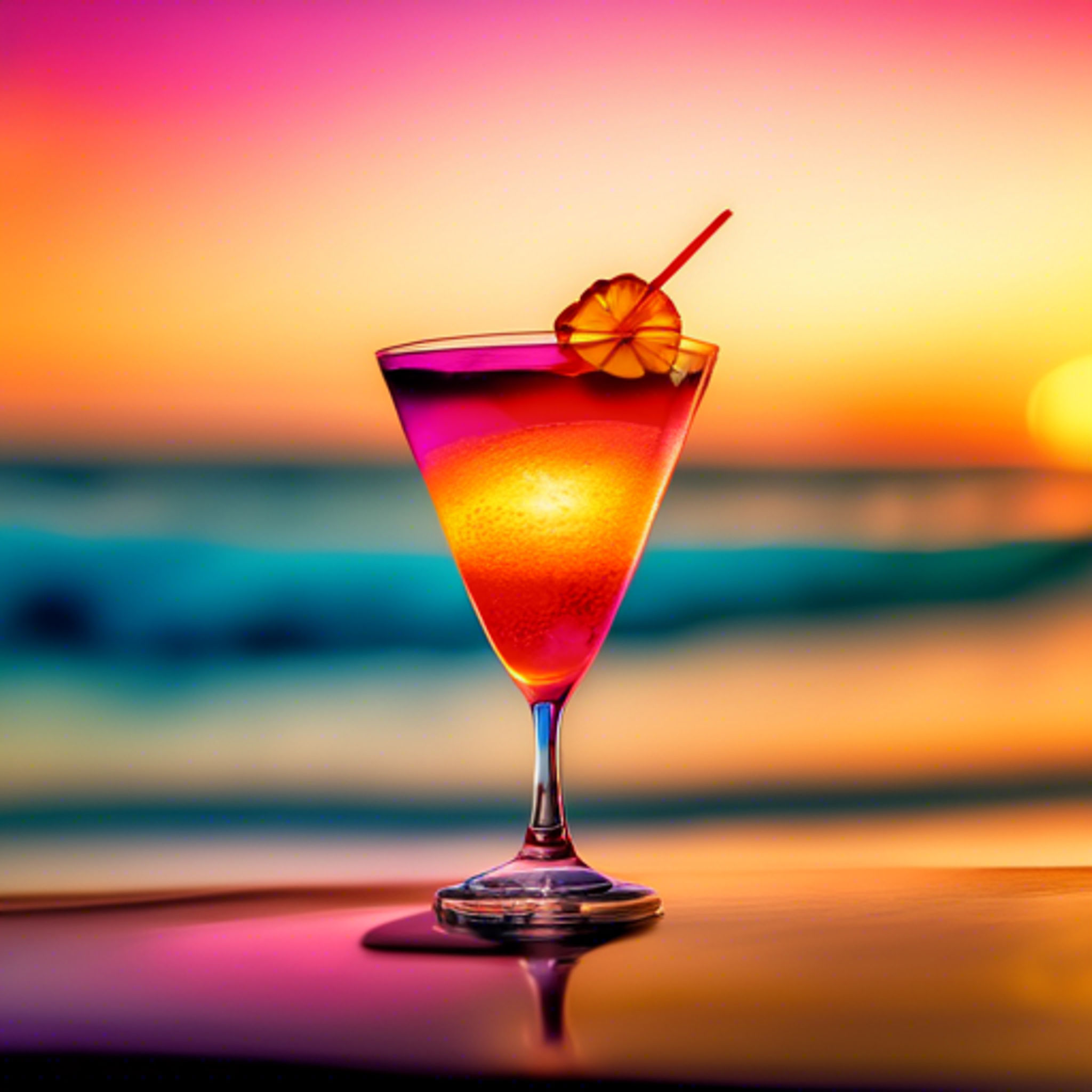 Sunset Sparkler, Vibrant, effervescent cocktail with tequila, lemon ...