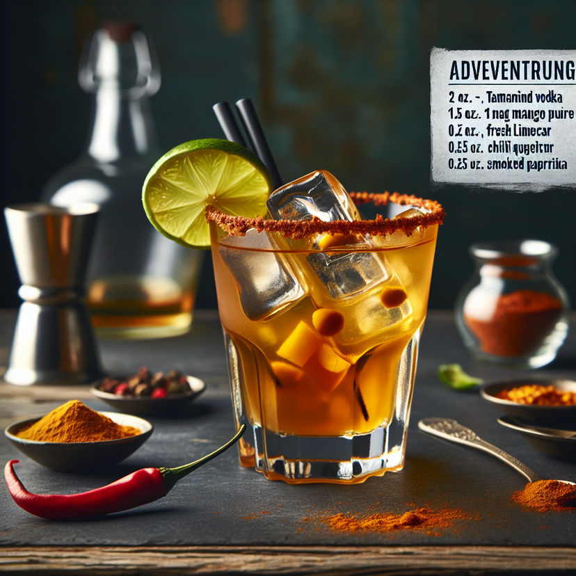 Tamarind Tango, Spicy-sweet Tamarind Tango cocktail with tamarind vodka ...