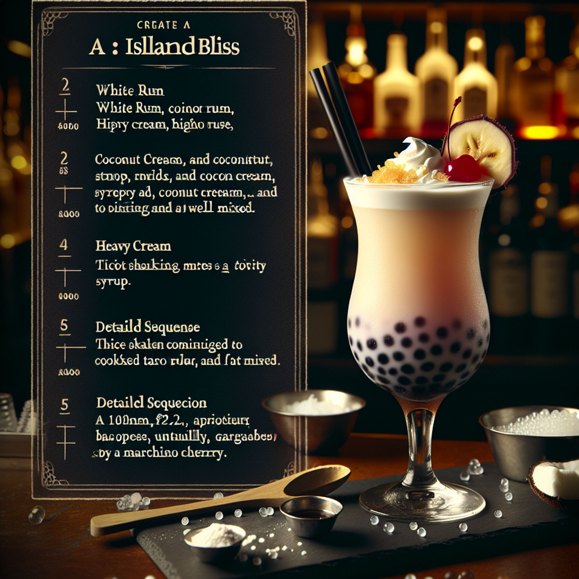 Taro Island Bliss, Exotic Taro Island Bliss cocktail