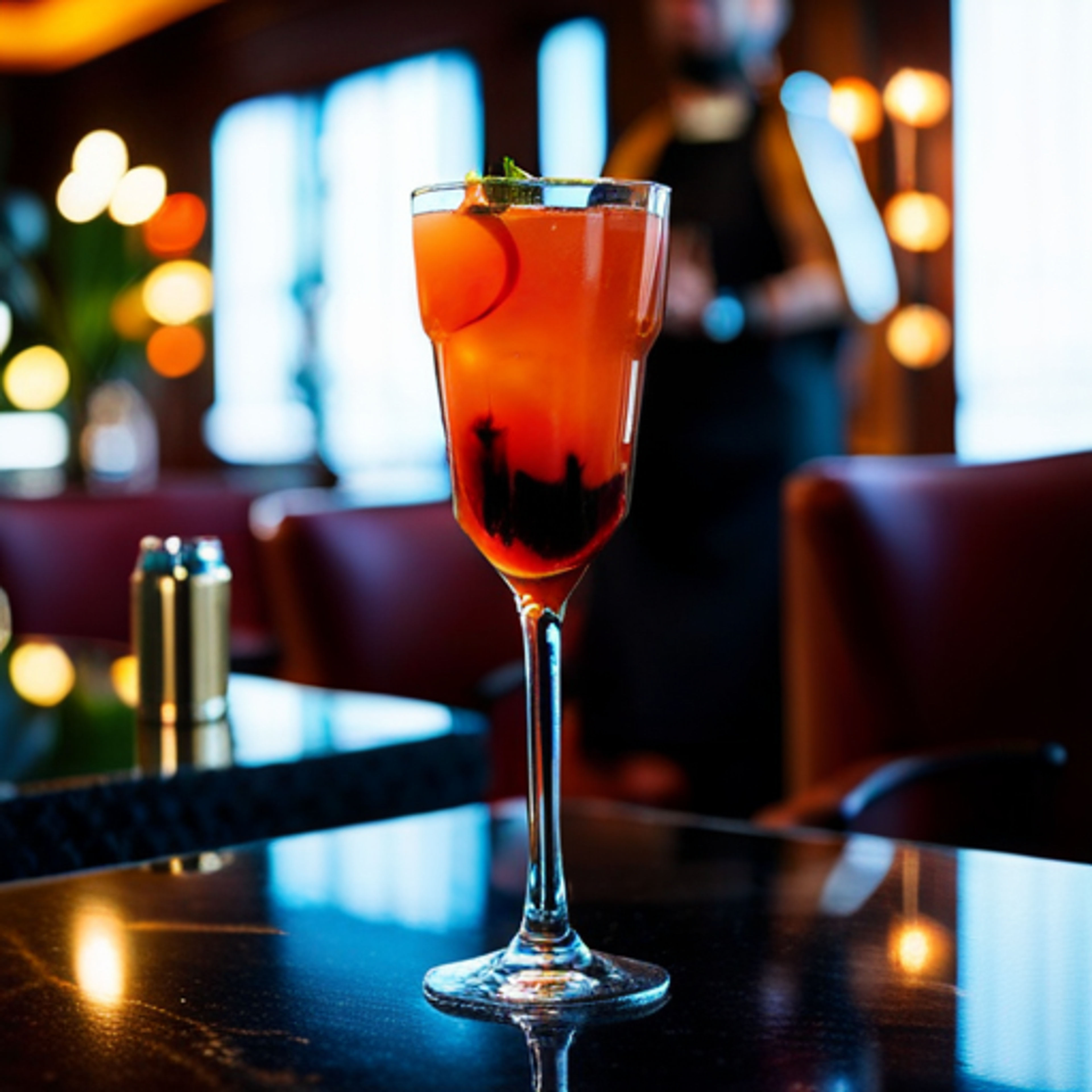 The Kraken's Labyrinth, Complex cocktail with dark rum, chili bitters ...