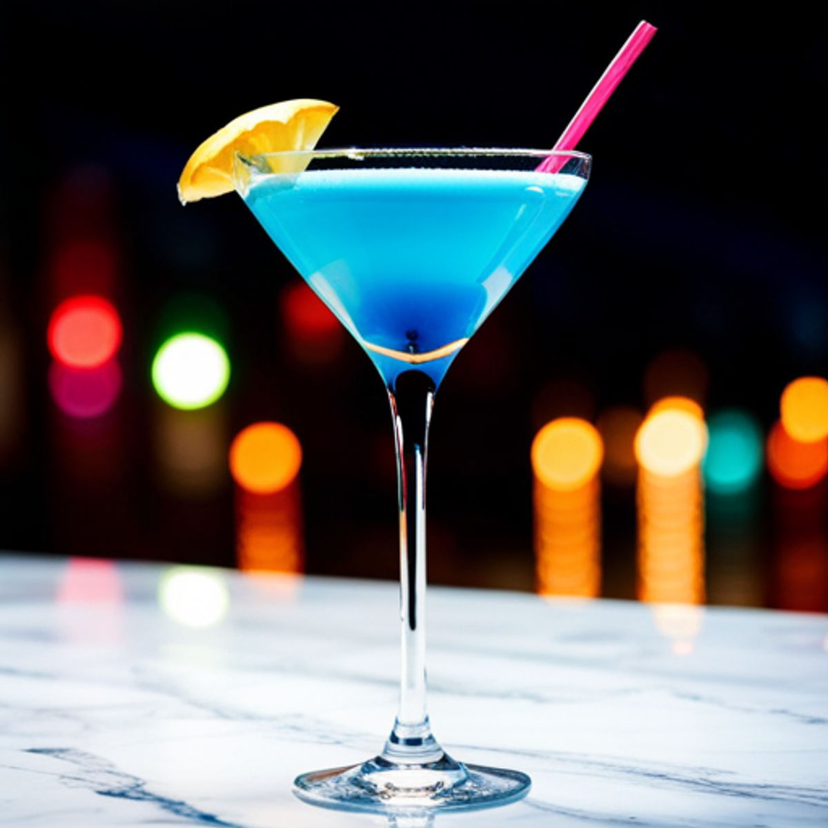 The Swimming Pool Cocktail, Refreshing tropical cocktail with blue hues ...