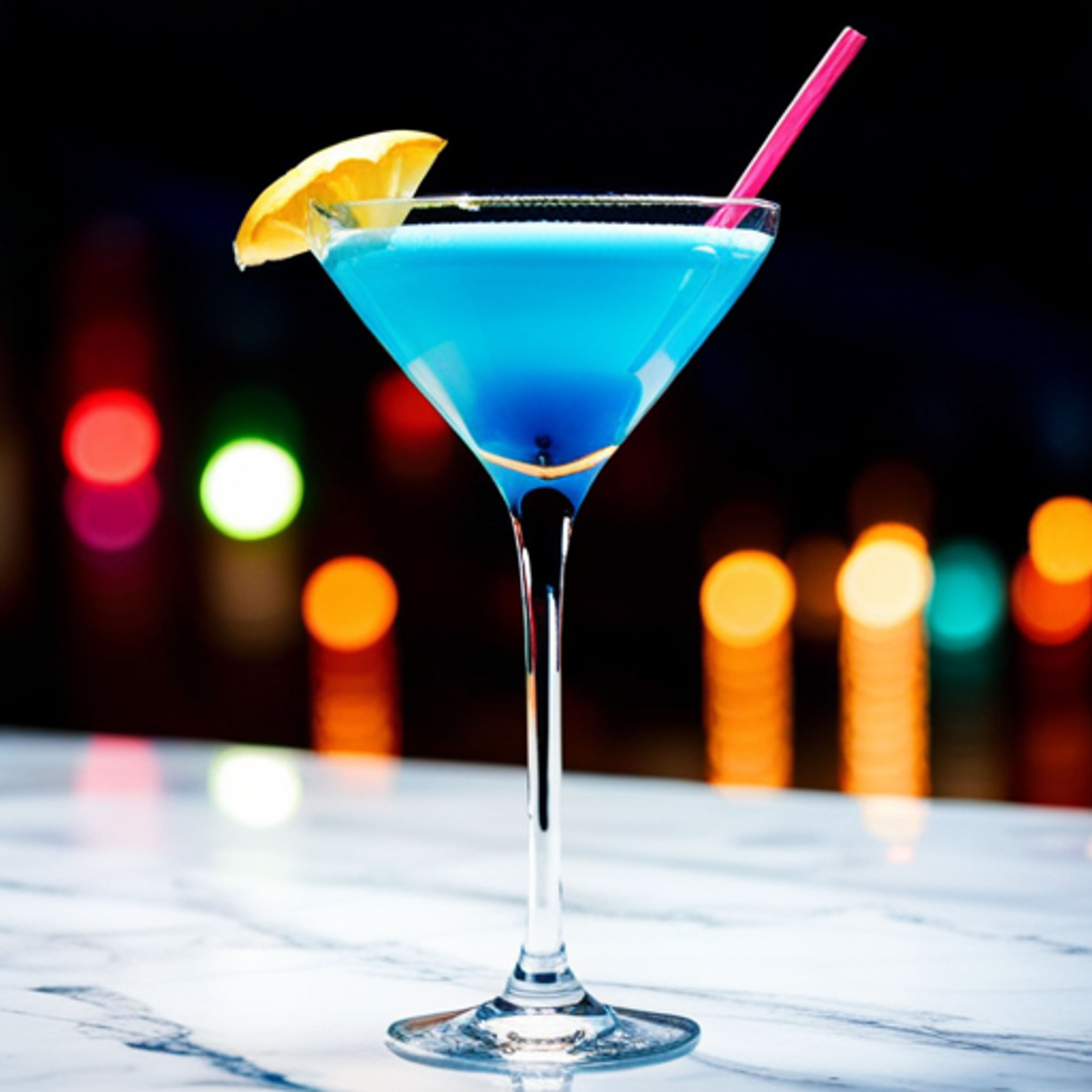 The Swimming Pool Cocktail, Refreshing tropical cocktail with blue hues ...