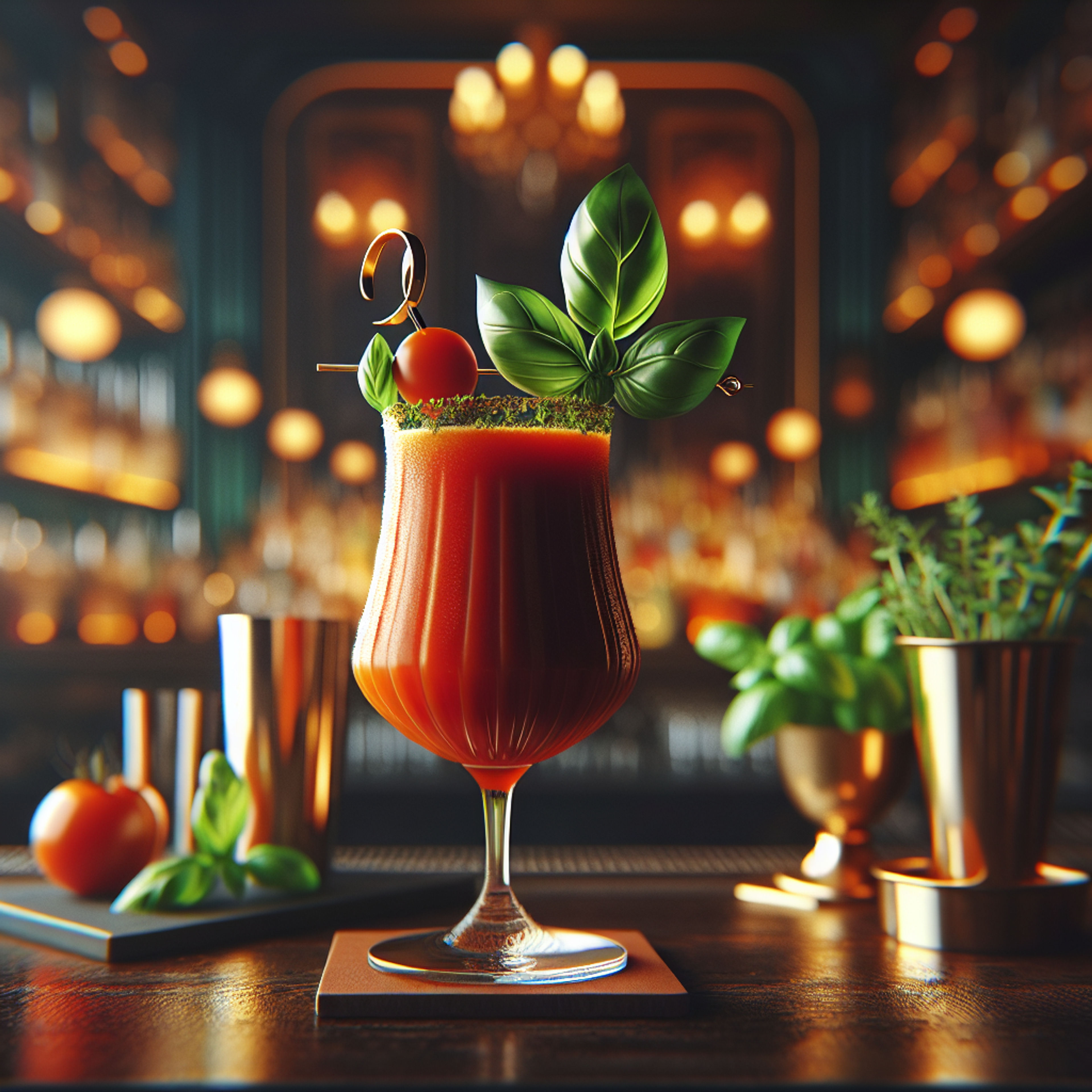 Tomato Basil Bliss, Refreshing tomato basil mocktail with health benefits